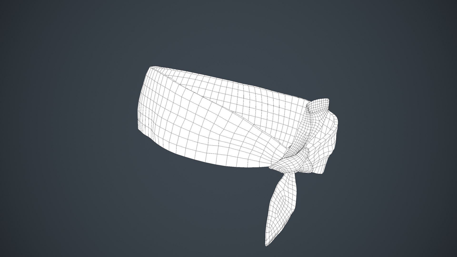 3D white bandana model - TurboSquid 1635307