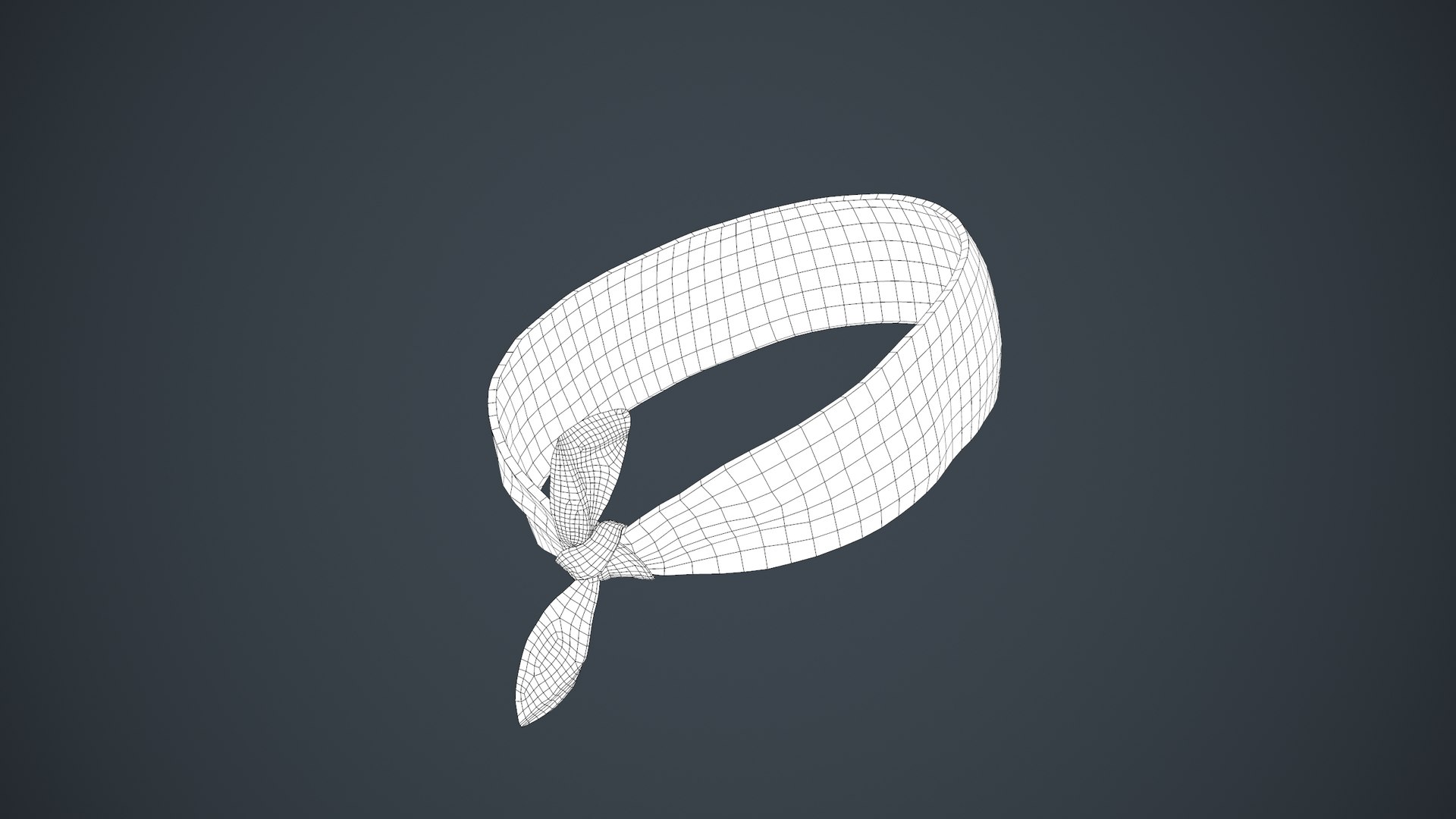3D White Bandana Model - TurboSquid 1635307