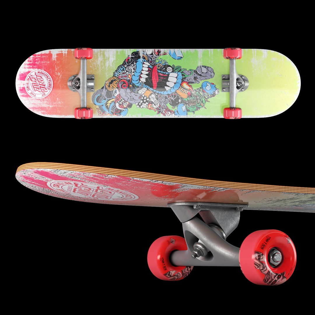 Skateboard Set 004 Model - TurboSquid 2039096