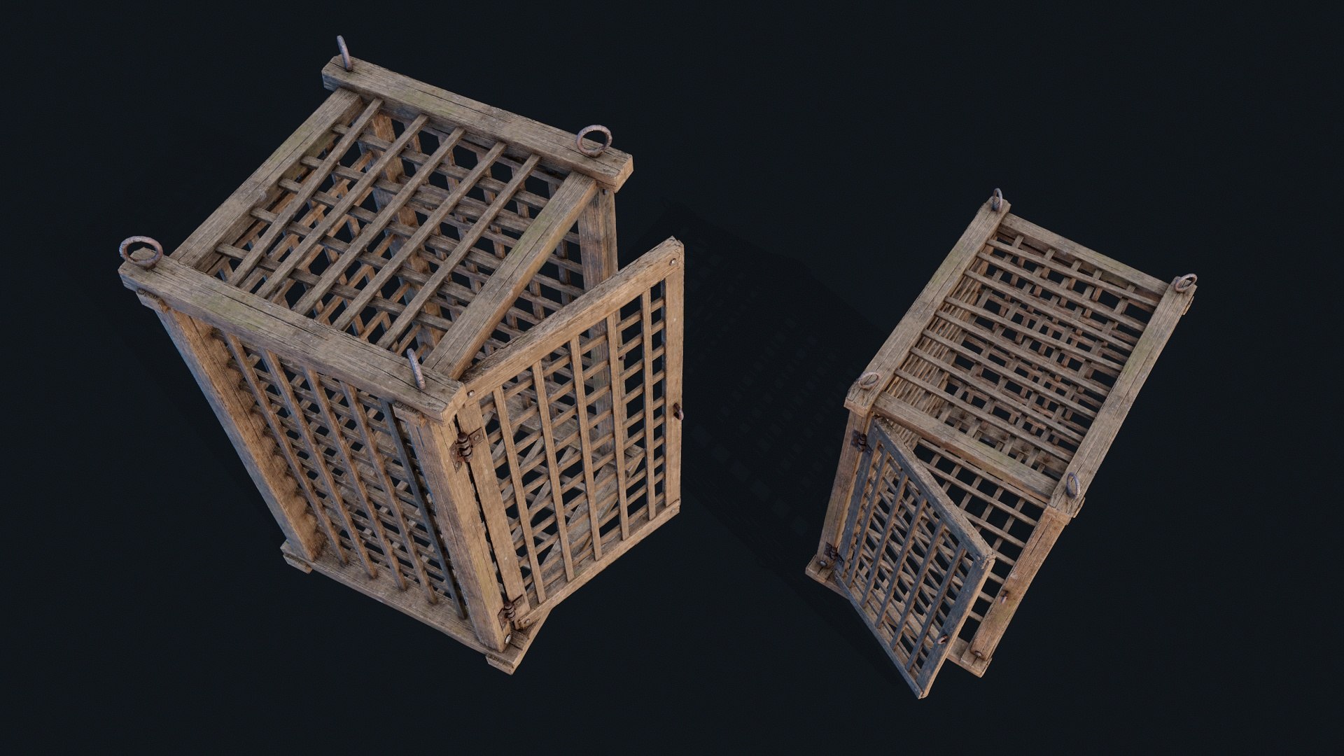 Wooden Cages 3D Model - TurboSquid 2400444