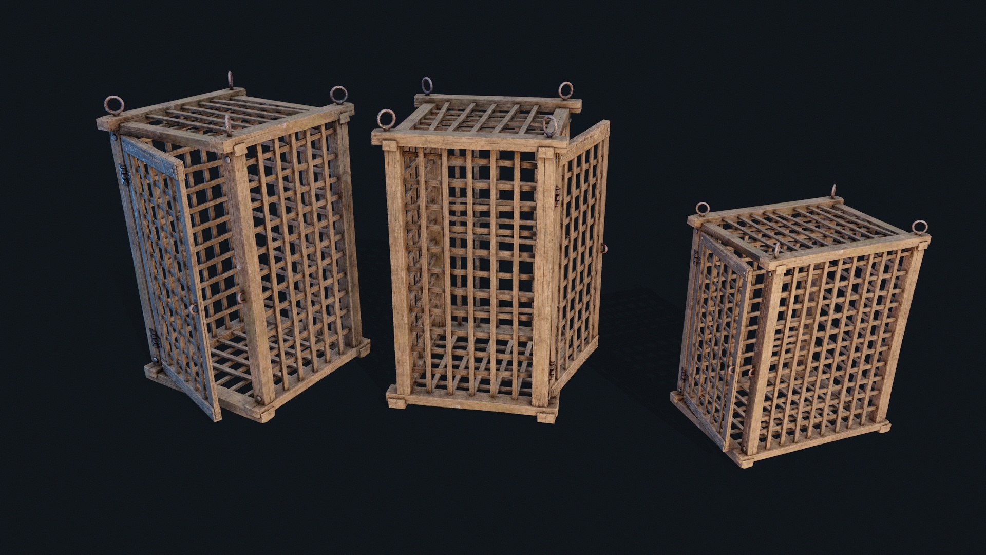 Wooden Cages 3D Model - TurboSquid 2400444