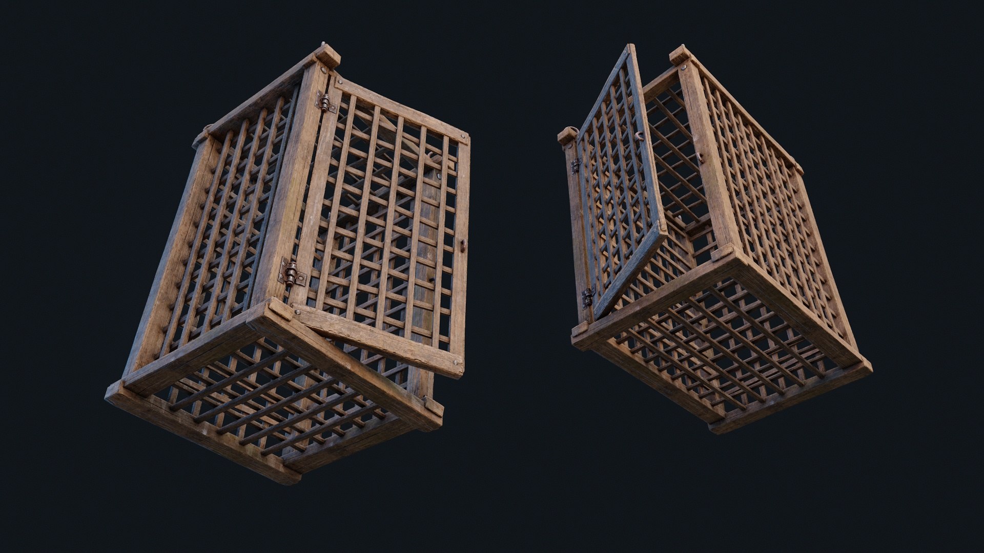 Wooden Cages 3D Model - TurboSquid 2400444