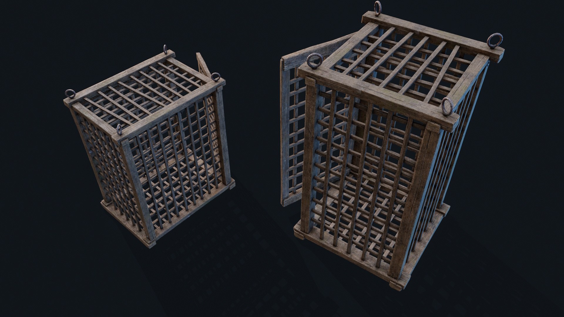 Wooden Cages 3D Model - TurboSquid 2400444