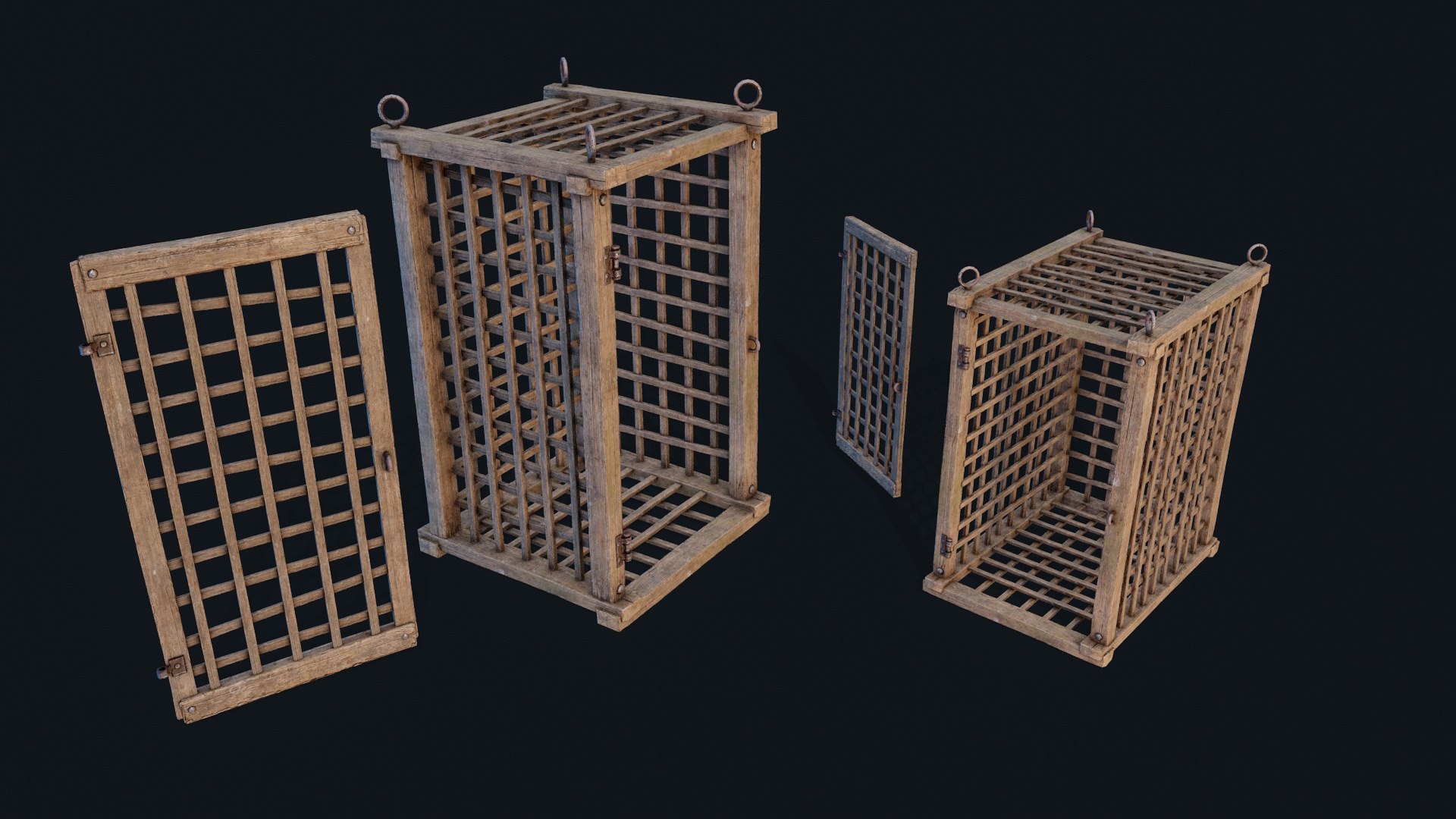 Wooden Cages 3D Model - TurboSquid 2400444
