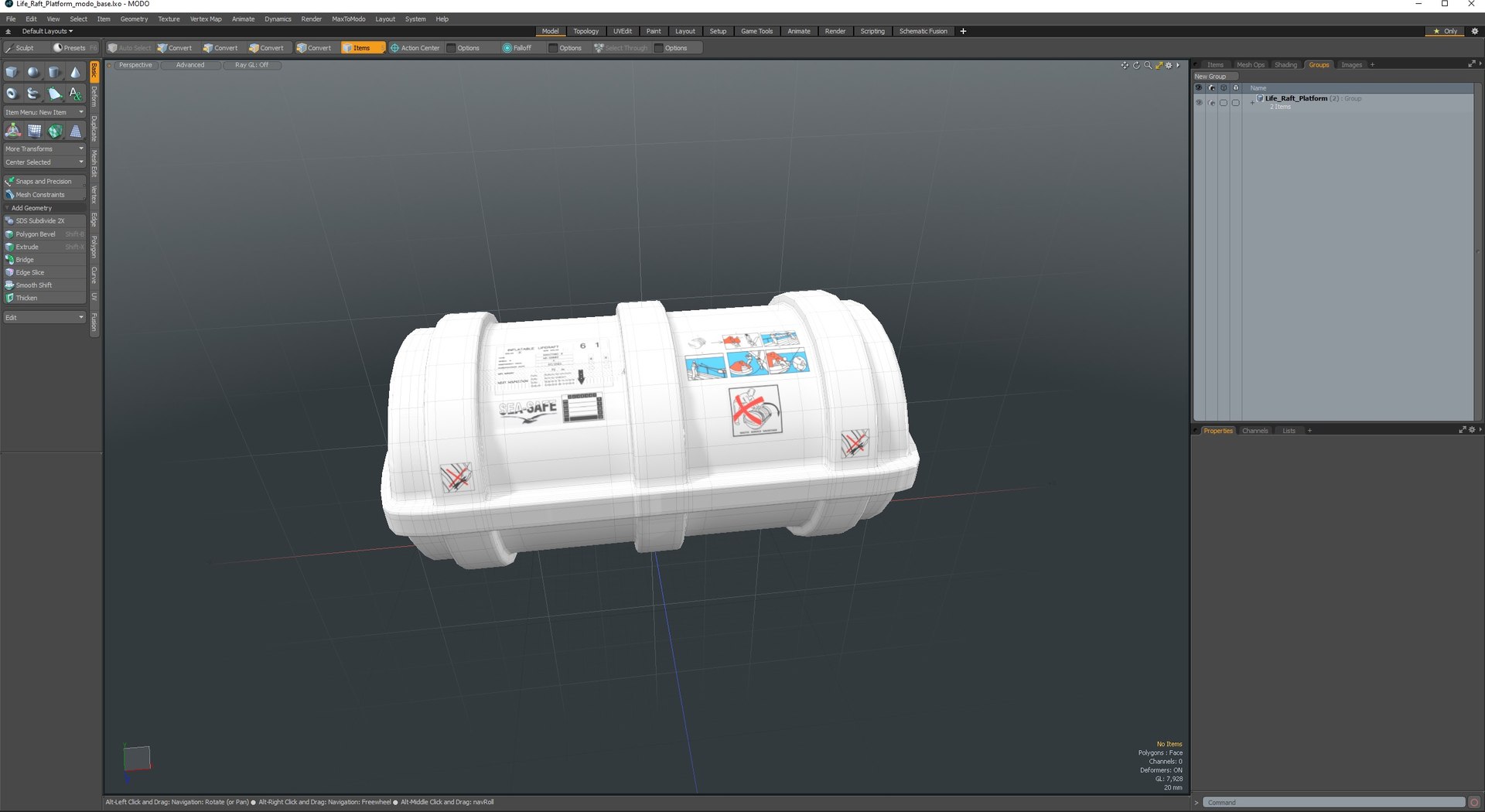 3D Life Raft Platform Model - TurboSquid 2343784