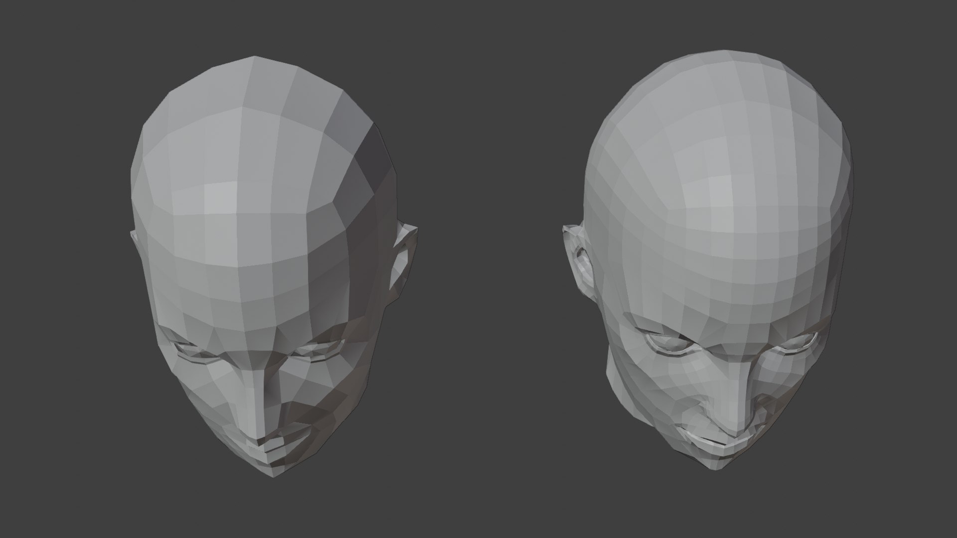 3D Female Heads Low-poly Model - TurboSquid 1551519