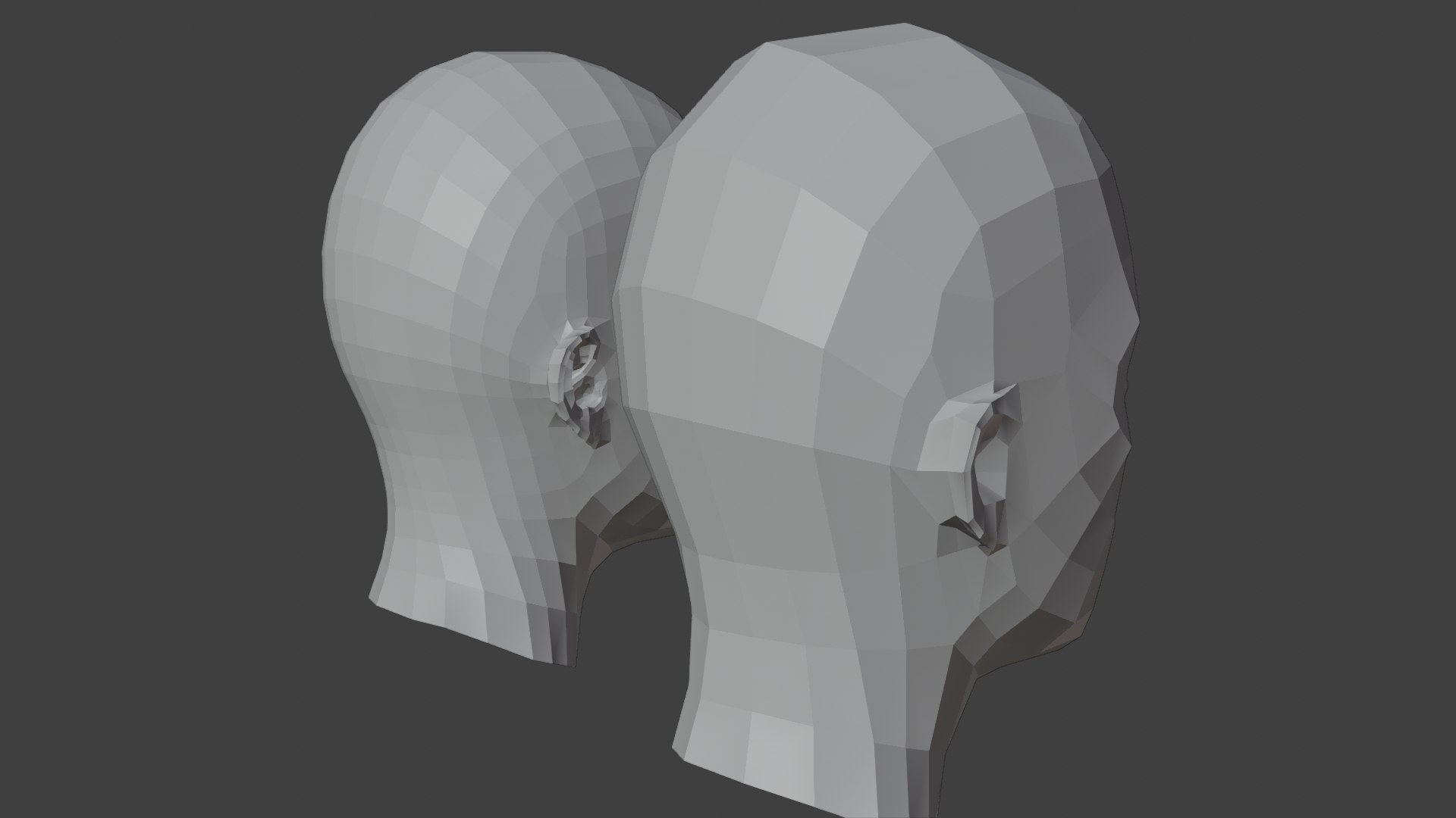 3D Female Heads Low-poly Model - TurboSquid 1551519