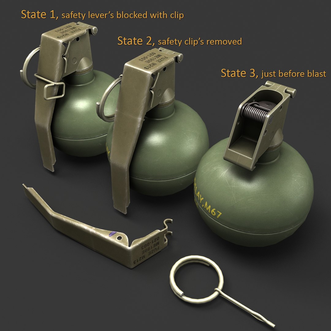 3ds max unreal m67 frag grenade