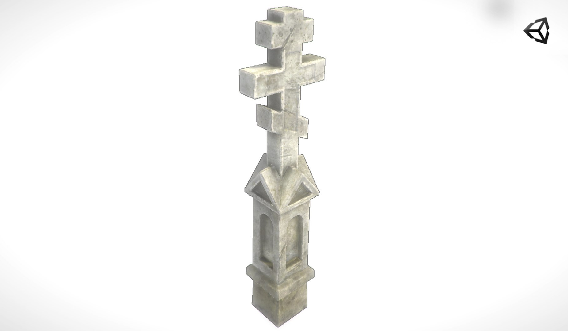 3d Model Stone Cross Shrines