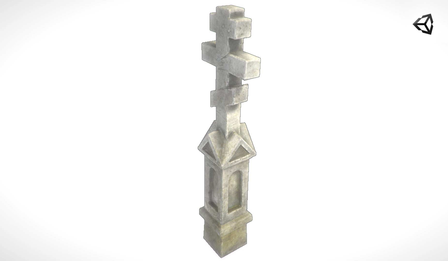 3d Model Stone Cross Shrines