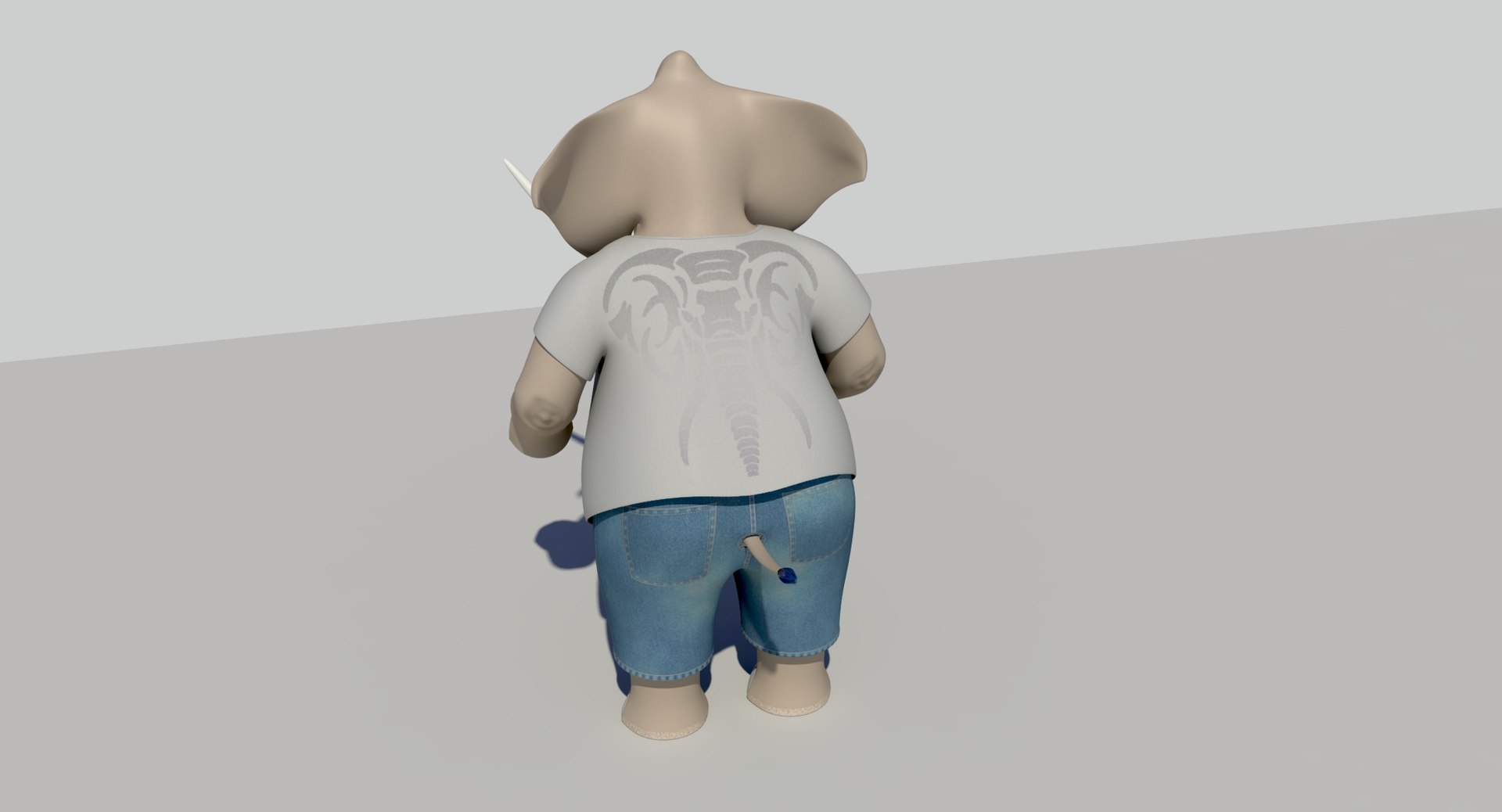 Anthropomorphic Cartoon Elephant Model - TurboSquid 1238456