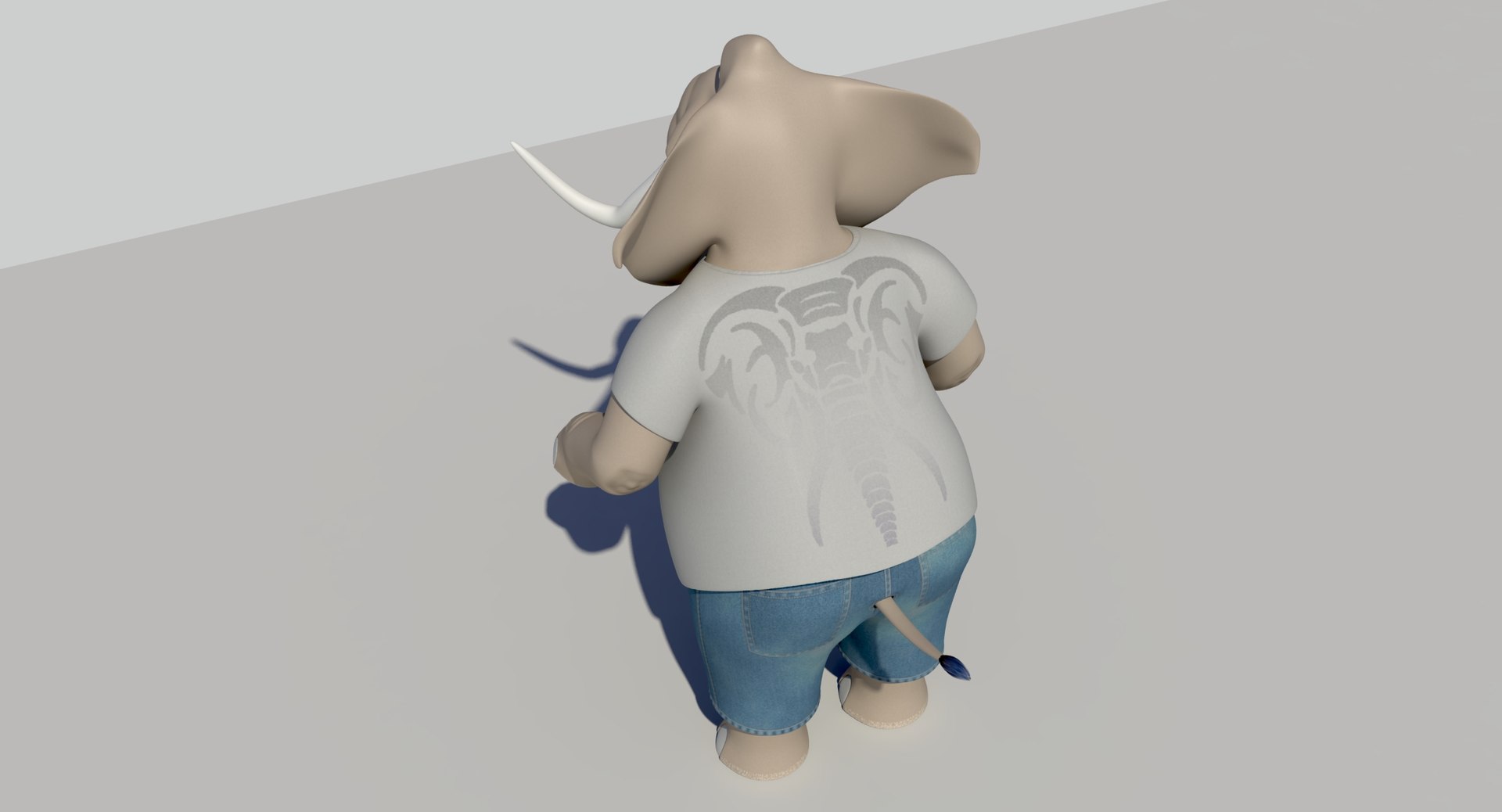 Anthropomorphic Cartoon Elephant Model - TurboSquid 1238456