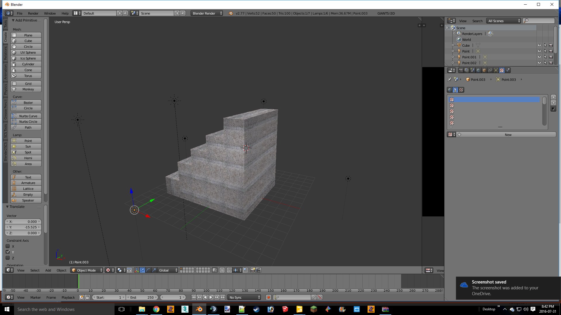 Concrete Steps 3d Model