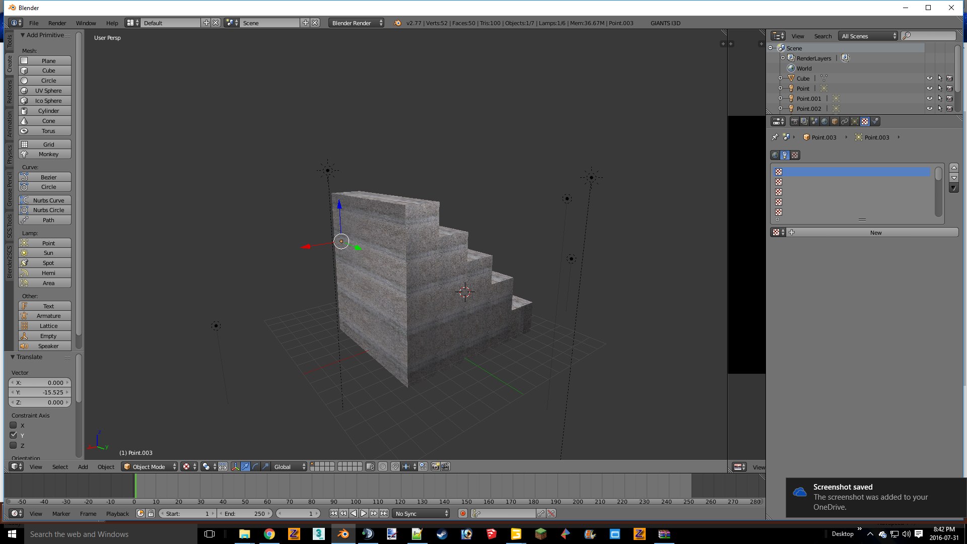 Concrete Steps 3d Model