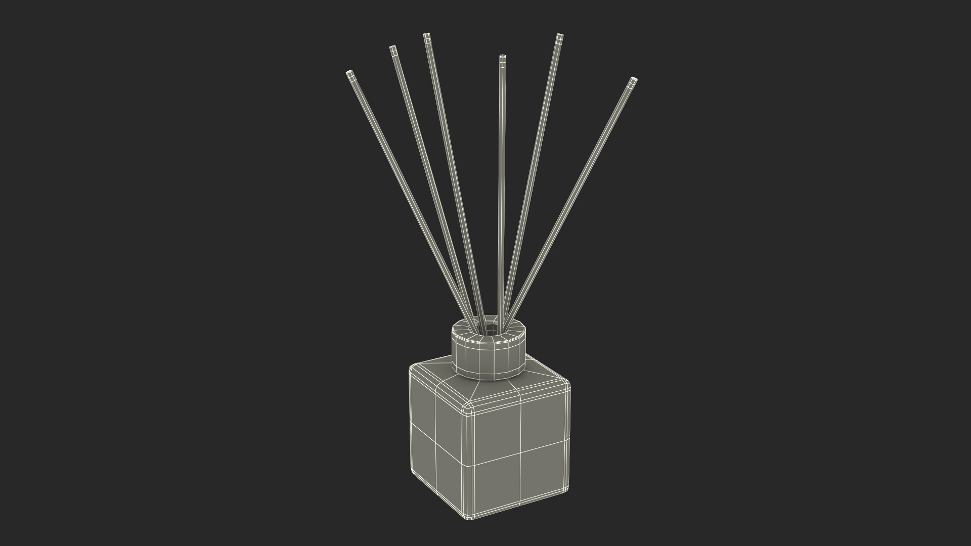 3D Model Dark Red Glass Reed Diffuser - TurboSquid 2371623