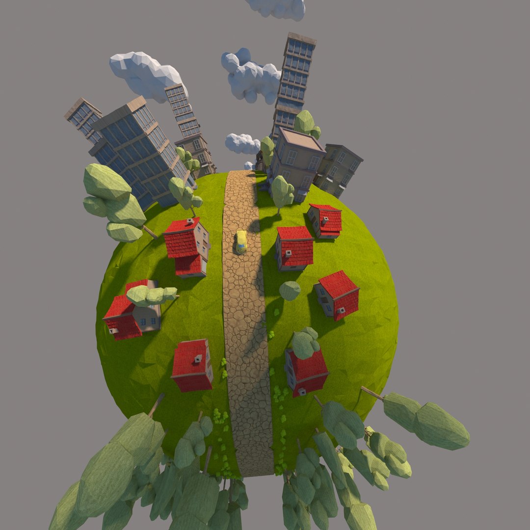 3D cartoon toon world model - TurboSquid 1327957