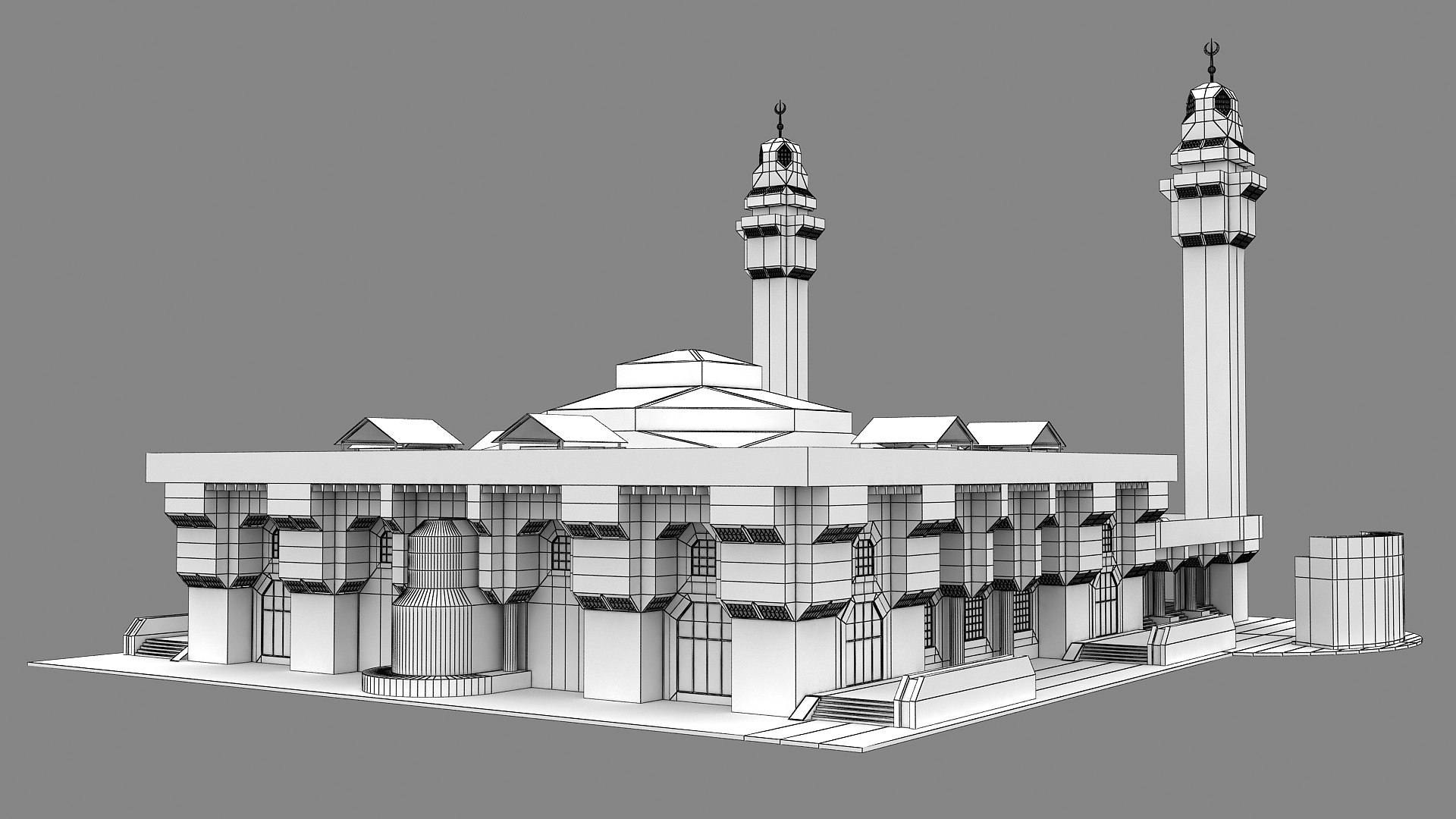 3D Aisha Masjid Mecca Saudi Arabia model - TurboSquid 2106524