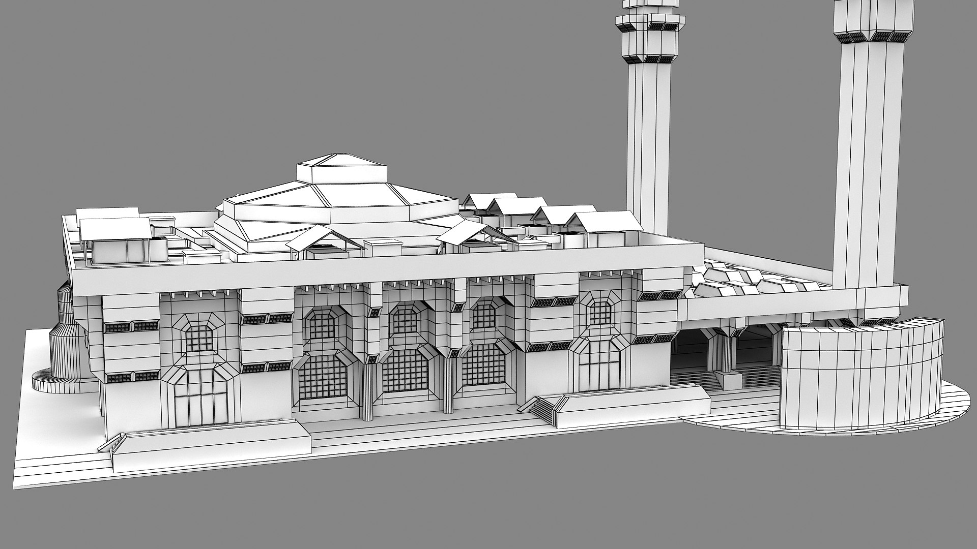 3D Aisha Masjid Mecca Saudi Arabia model - TurboSquid 2106524