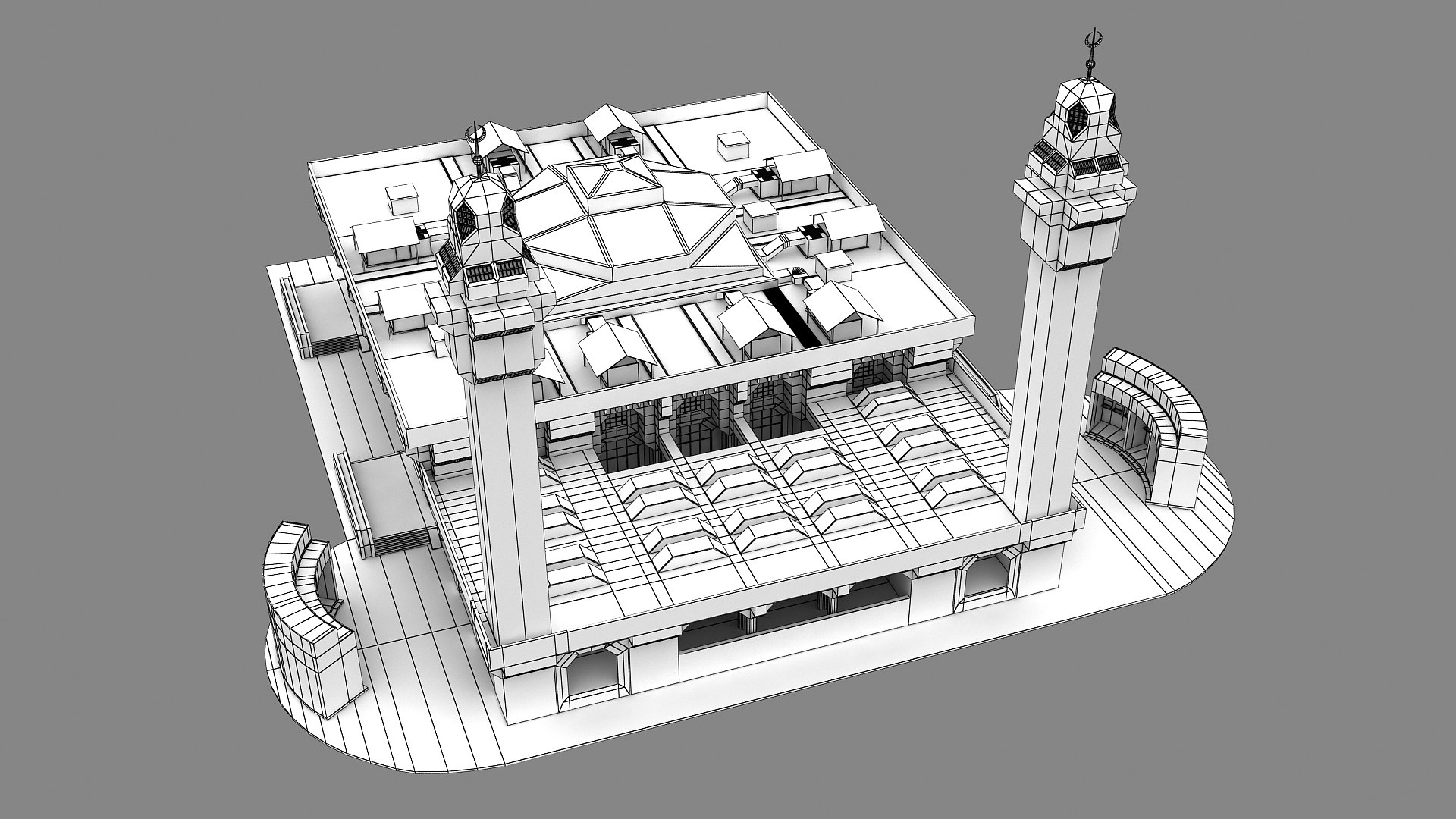 3D Aisha Masjid Mecca Saudi Arabia model - TurboSquid 2106524
