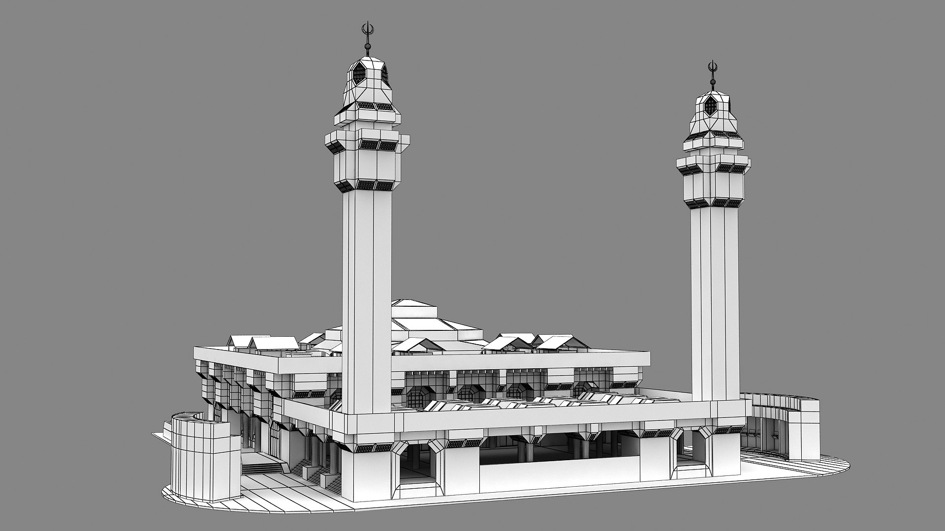 3D Aisha Masjid Mecca Saudi Arabia model - TurboSquid 2106524