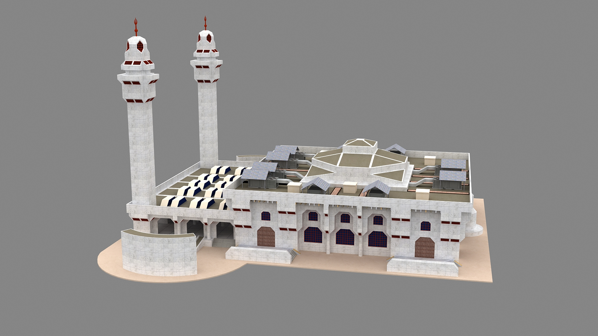 3D Aisha Masjid Mecca Saudi Arabia Model - TurboSquid 2106524