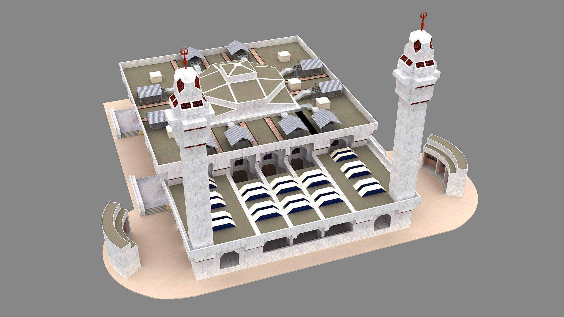 3D Aisha Masjid Mecca Saudi Arabia model - TurboSquid 2106524