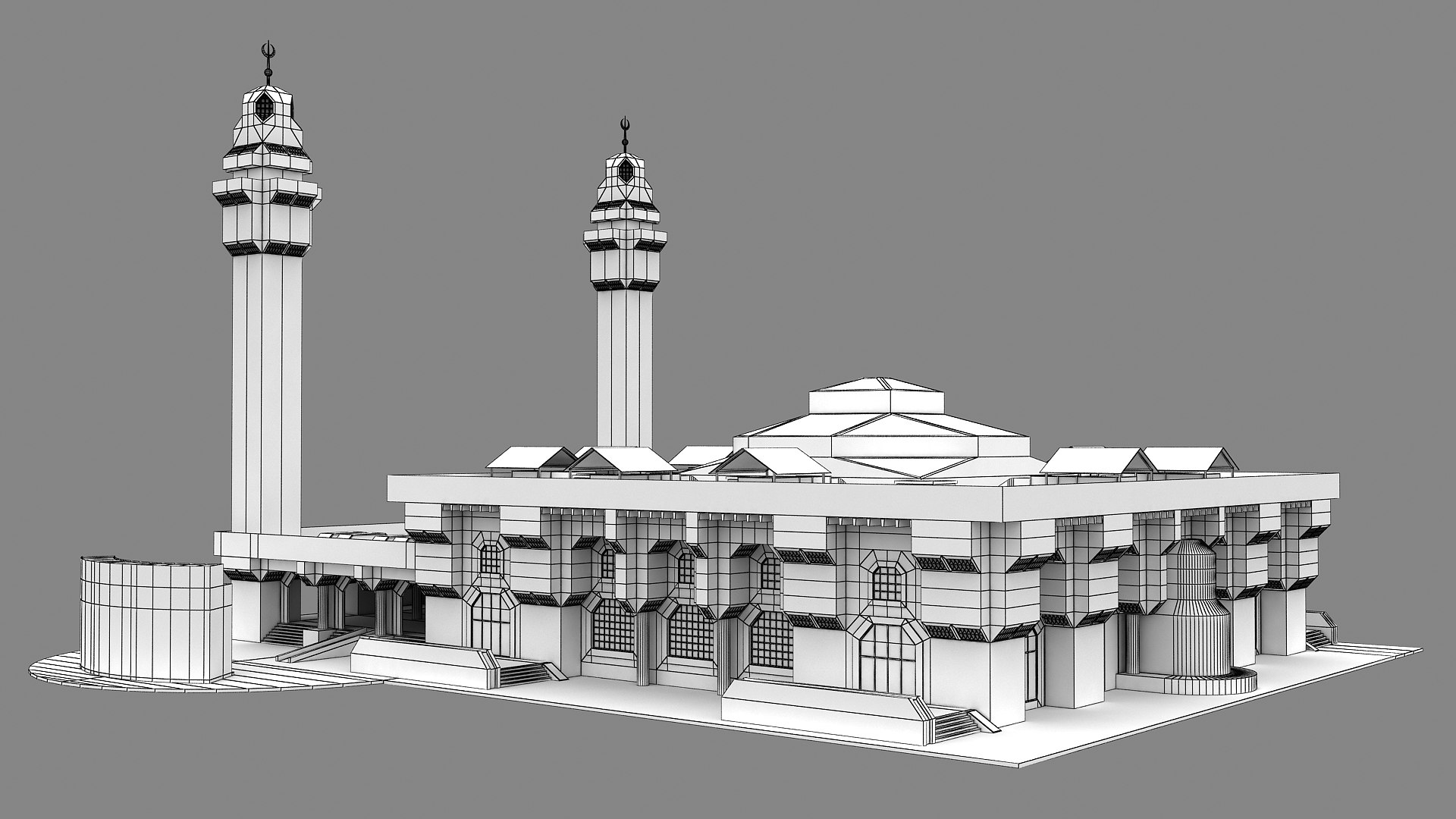3D Aisha Masjid Mecca Saudi Arabia model - TurboSquid 2106524
