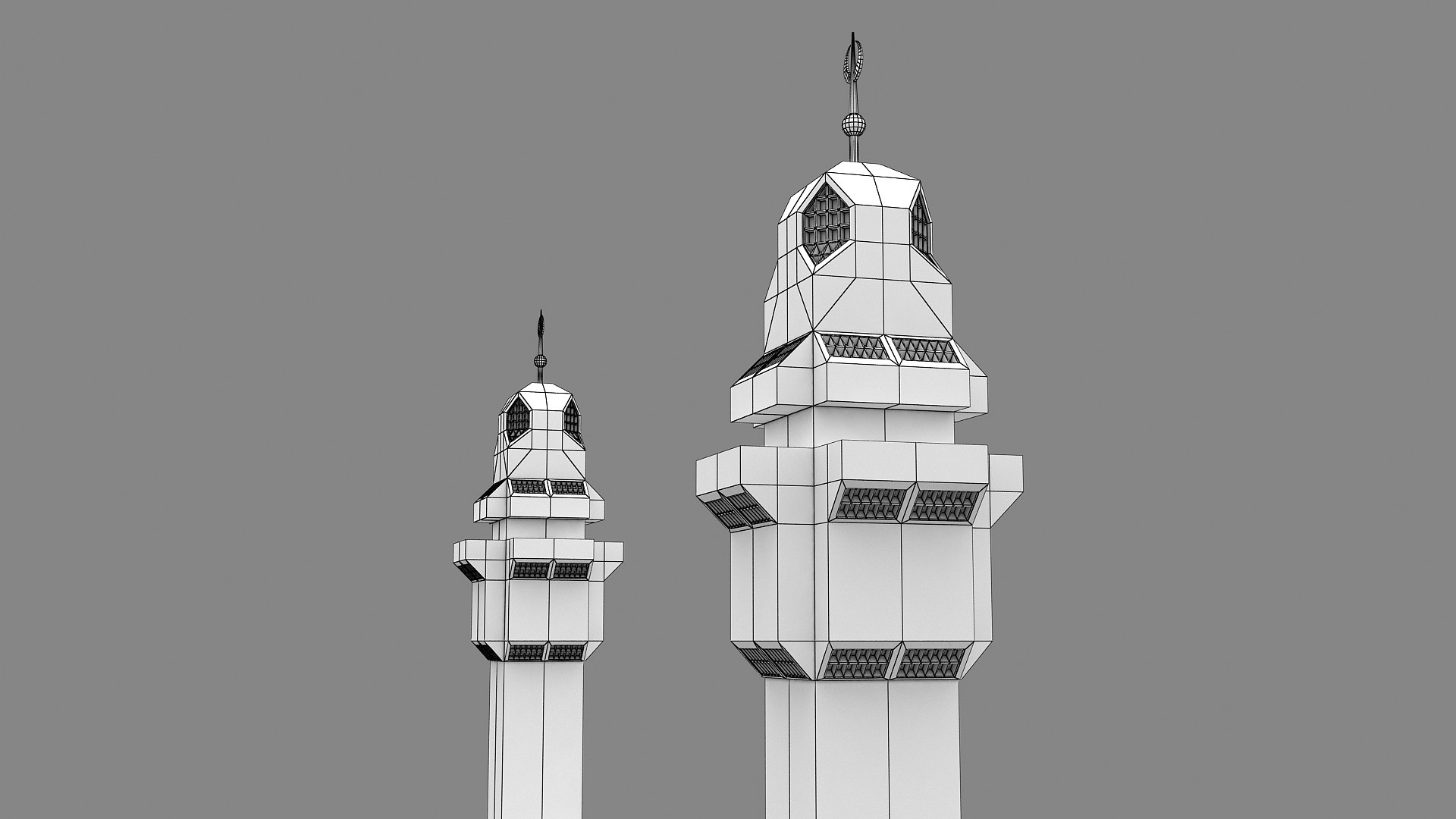 3D Aisha Masjid Mecca Saudi Arabia model - TurboSquid 2106524