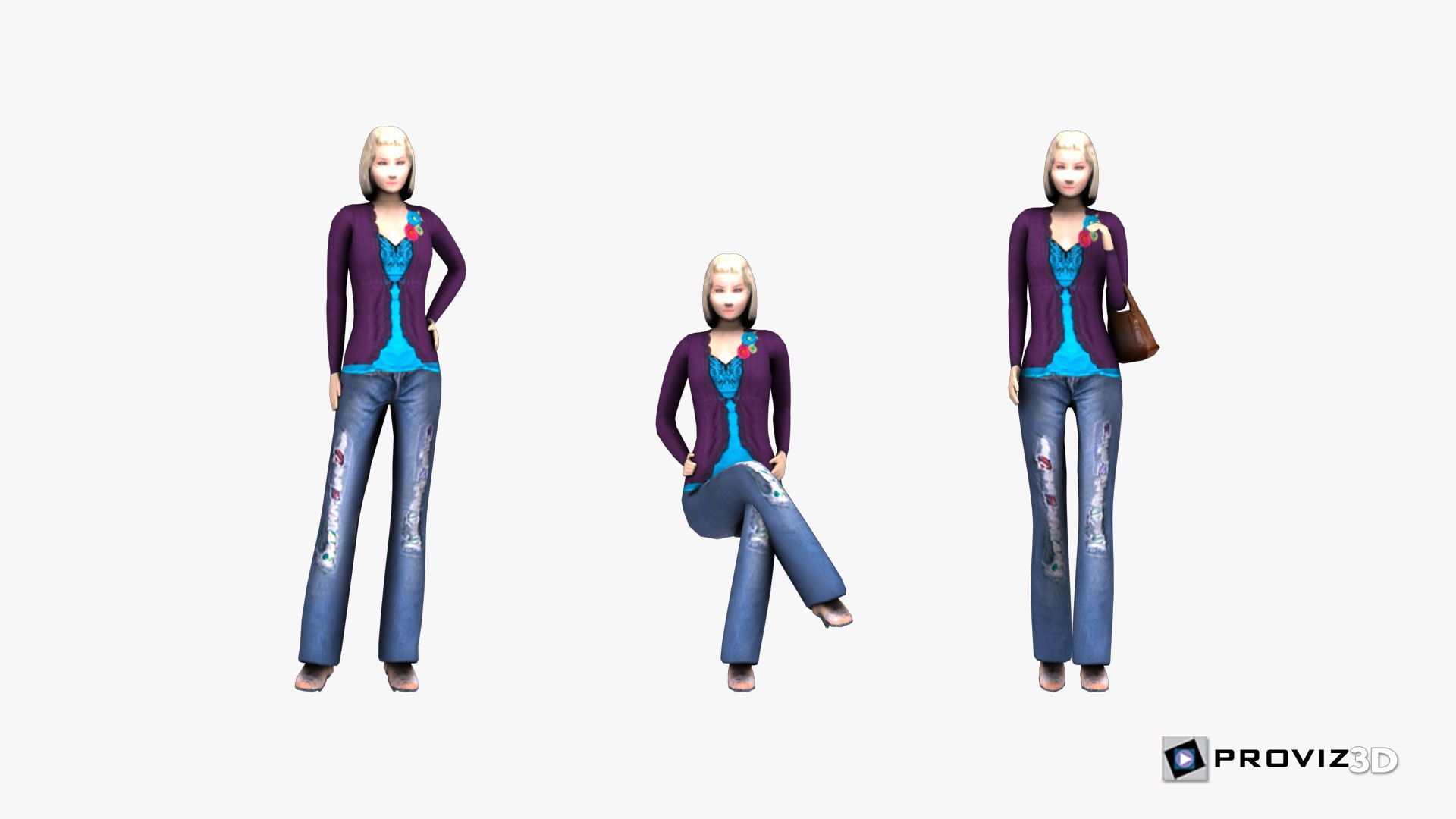 30 People Casual Women 3d Max
