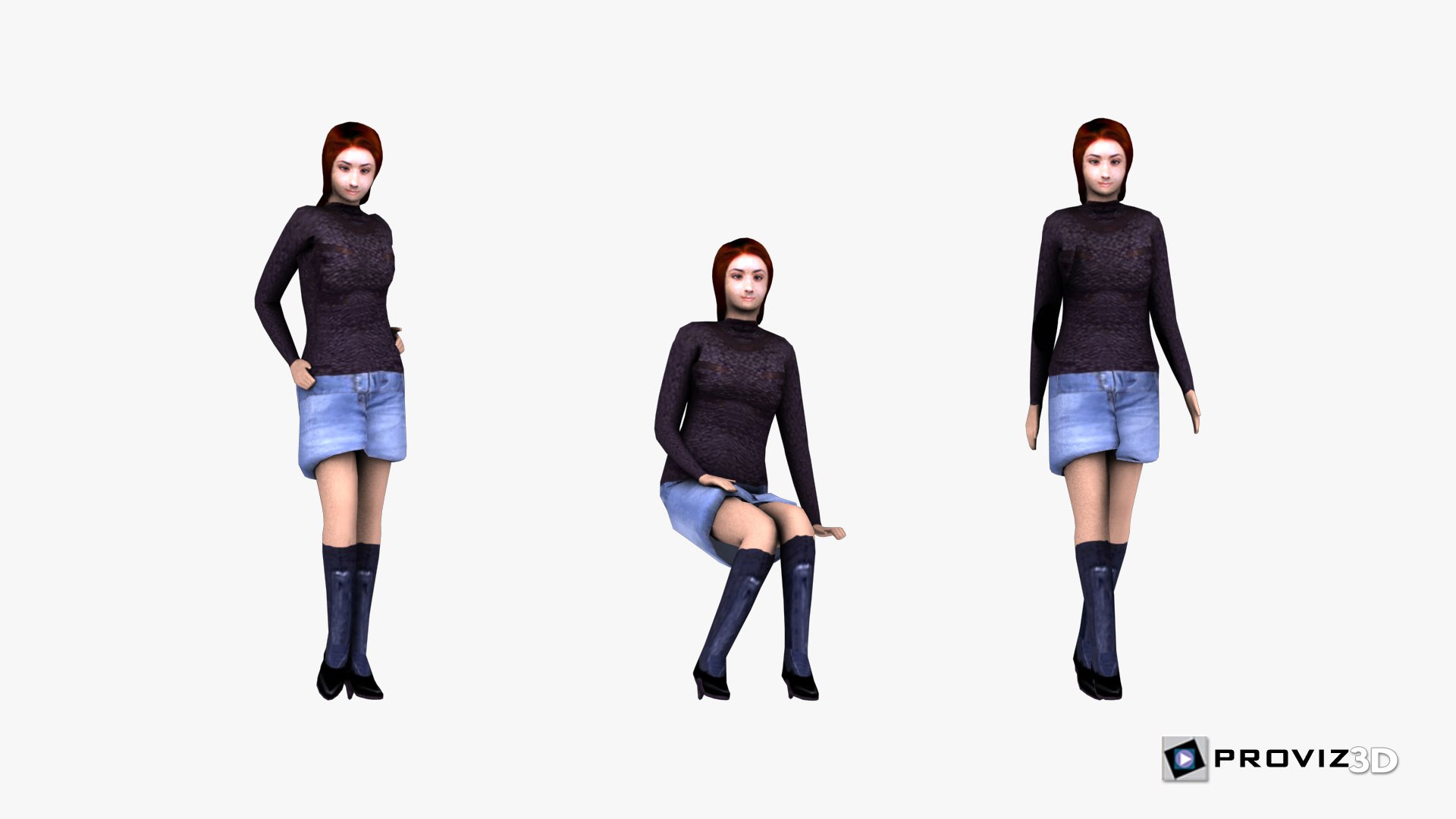 30 People Casual Women 3d Max