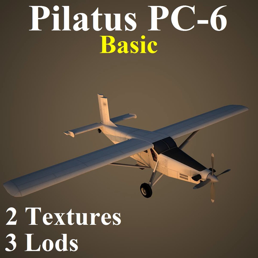 3d Model Pilatus Porter Basic