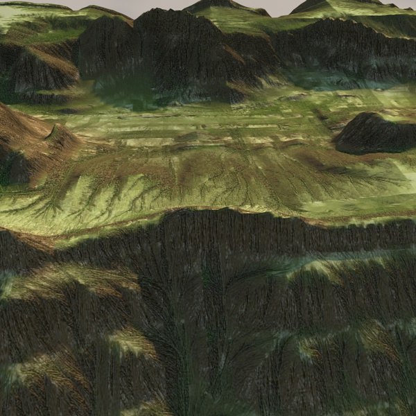 canyon landscape terrains 3d model
