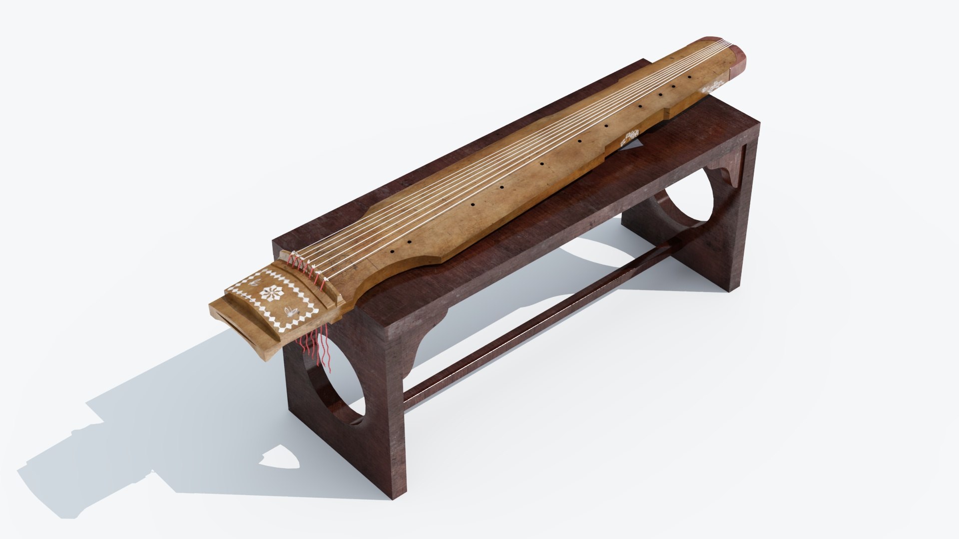 Chinese Musical Instrument Guzheng 2 3D - TurboSquid 2212444