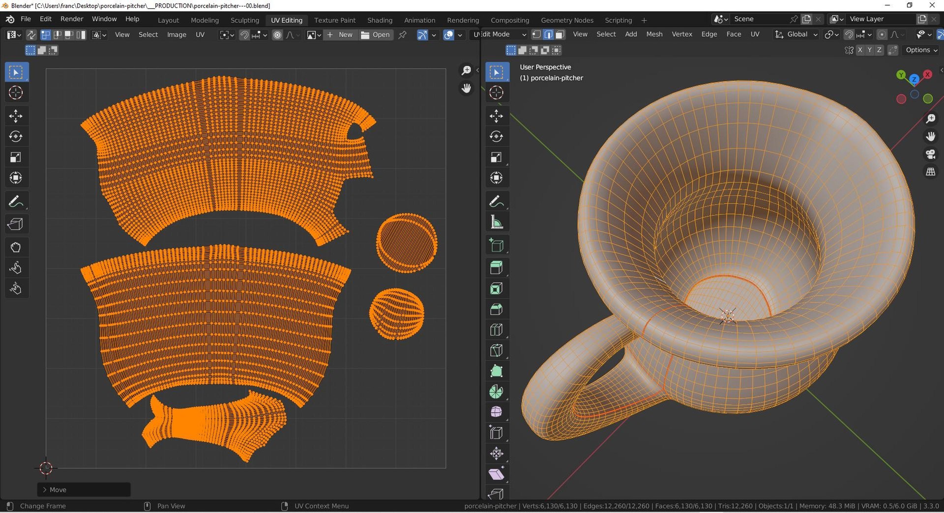 3D Porcelain Pitcher Model - TurboSquid 2098462