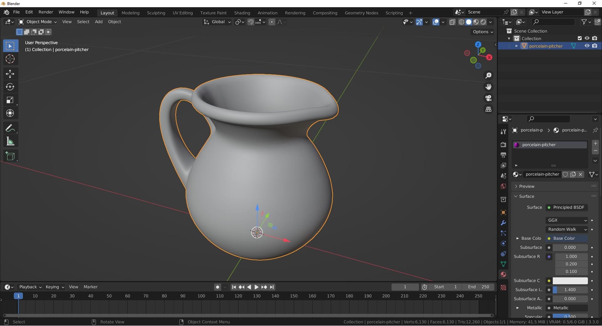 3D Porcelain Pitcher Model - TurboSquid 2098462