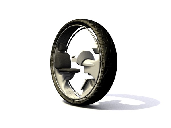 3d model of concept monocycle