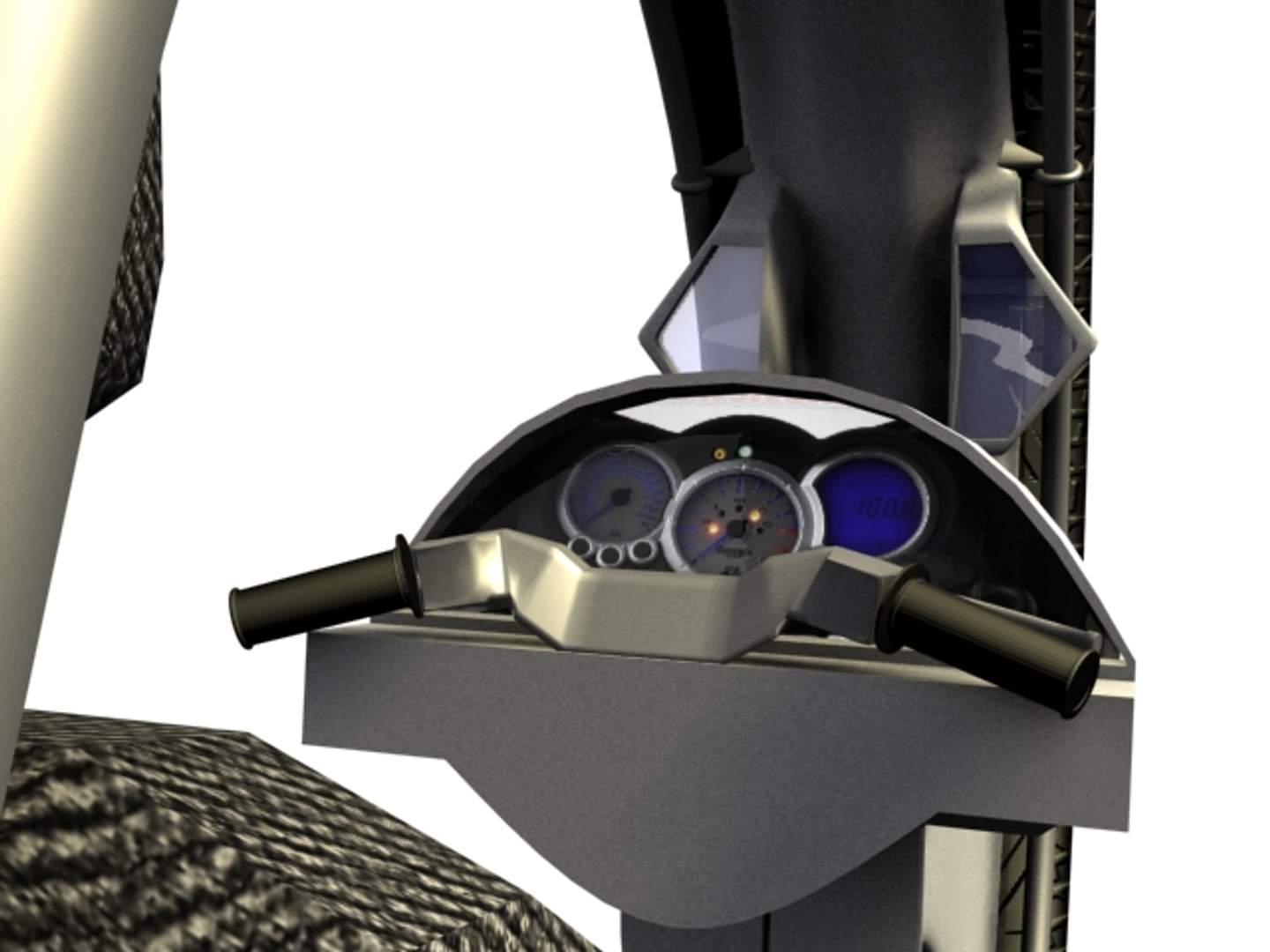 3d model of concept monocycle