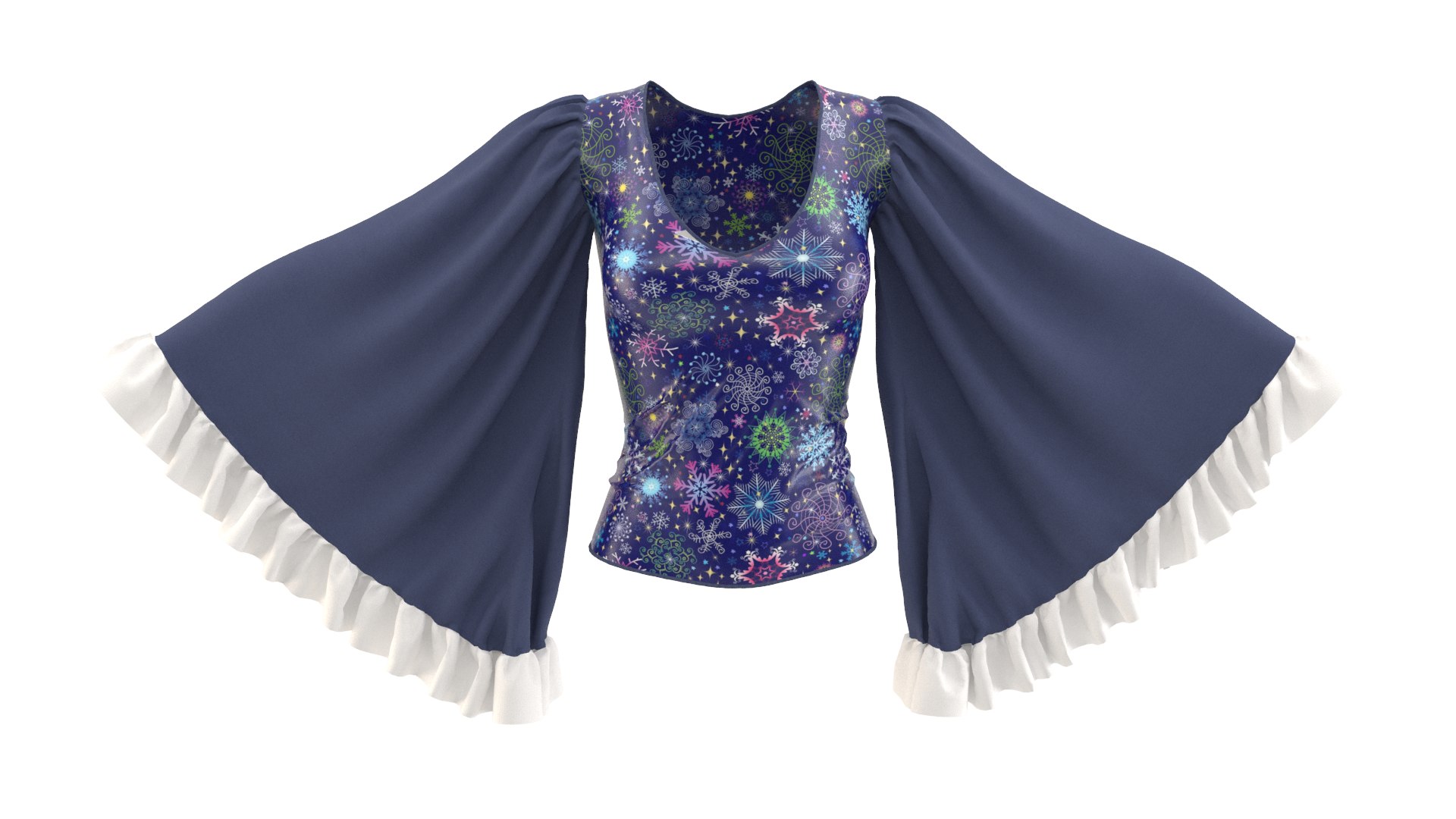 Angel sleeves shirt model - TurboSquid 1470463