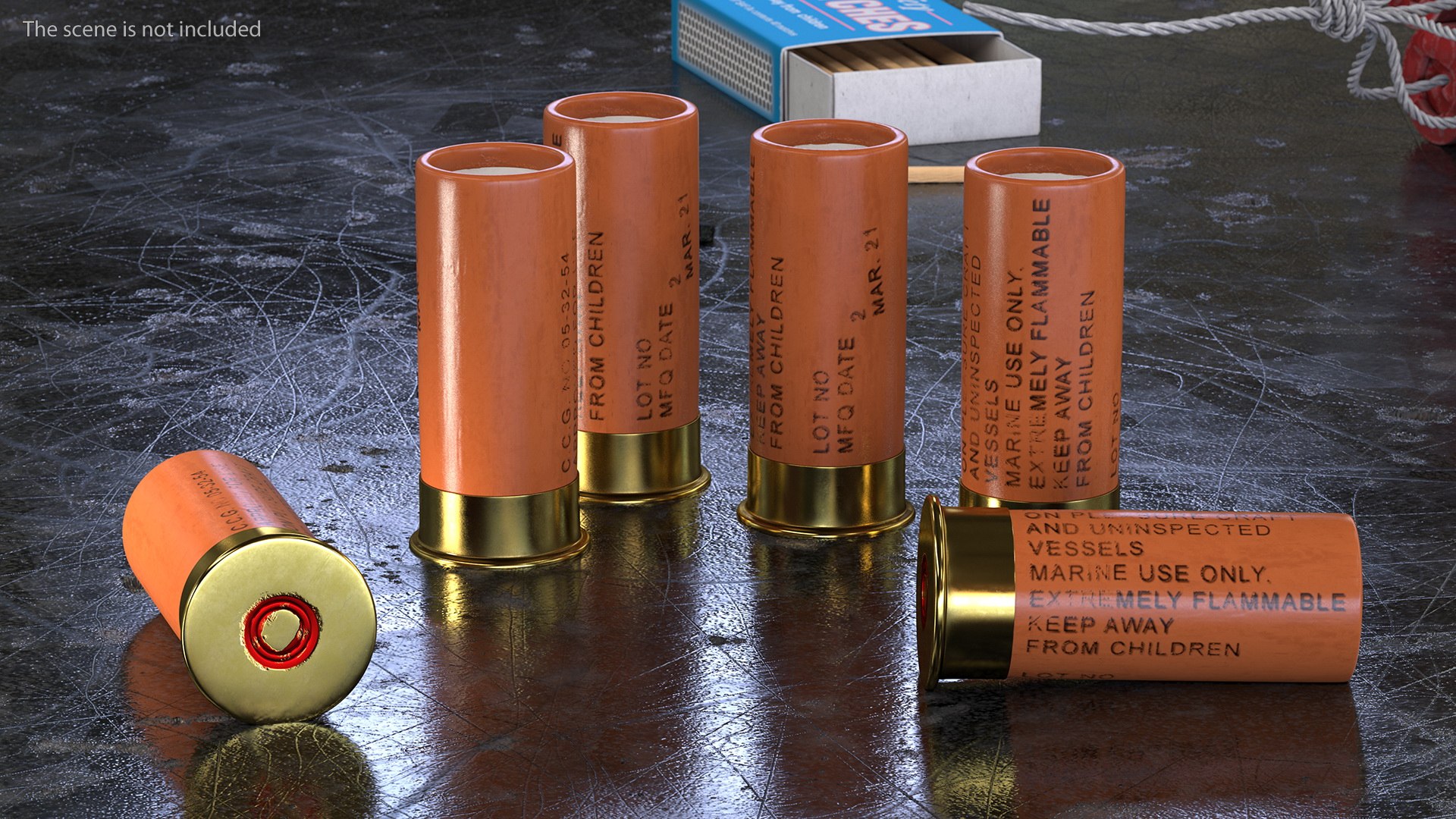 3D Marine Aerial Flares 12 Gauge - TurboSquid 1729189