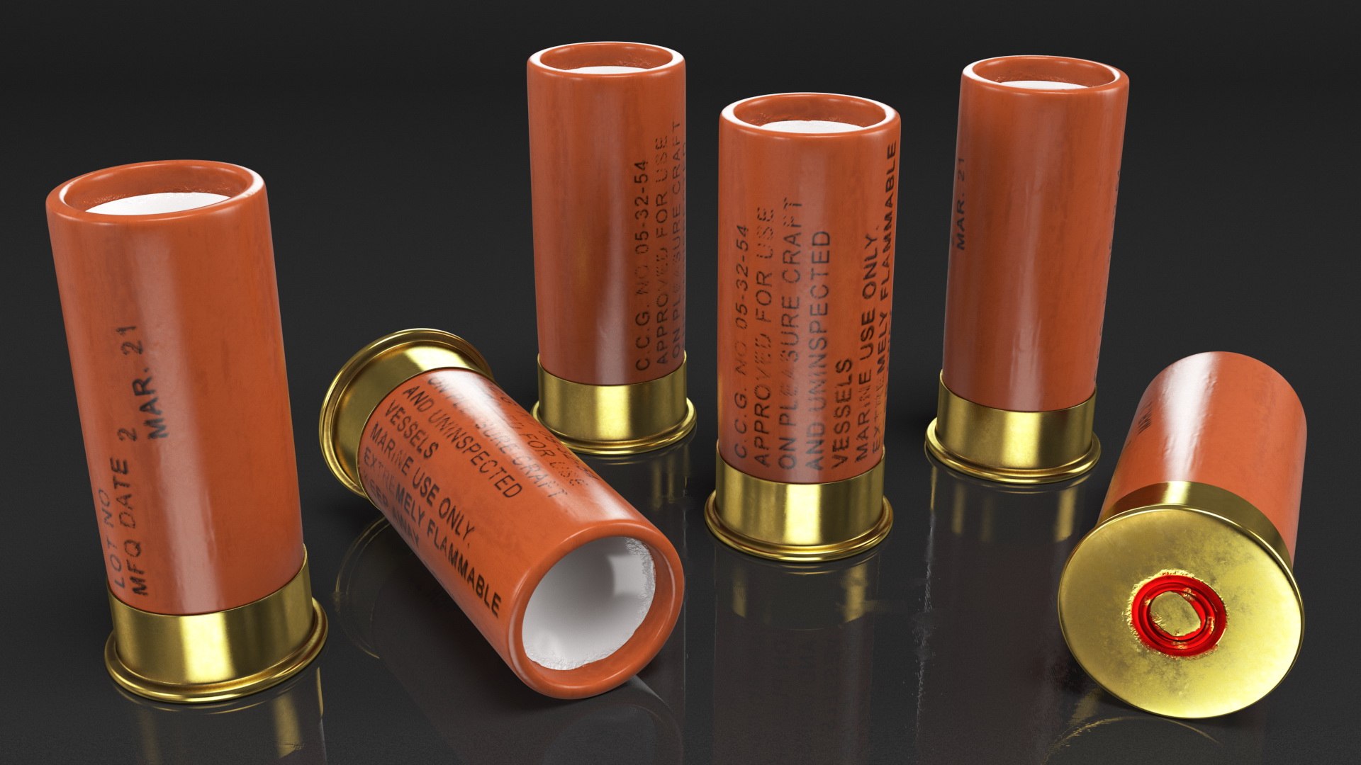 3D Marine Aerial Flares 12 Gauge - TurboSquid 1729189