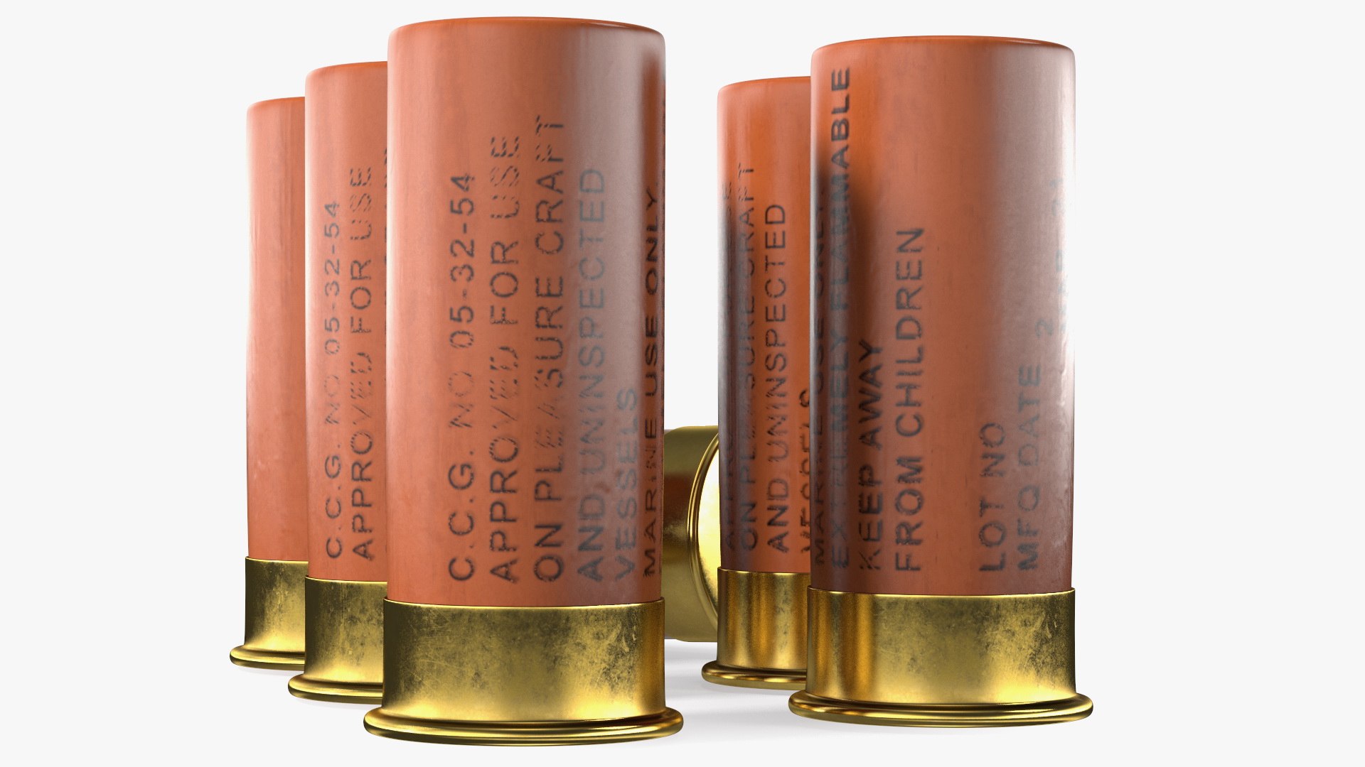3D Marine Aerial Flares 12 Gauge - TurboSquid 1729189