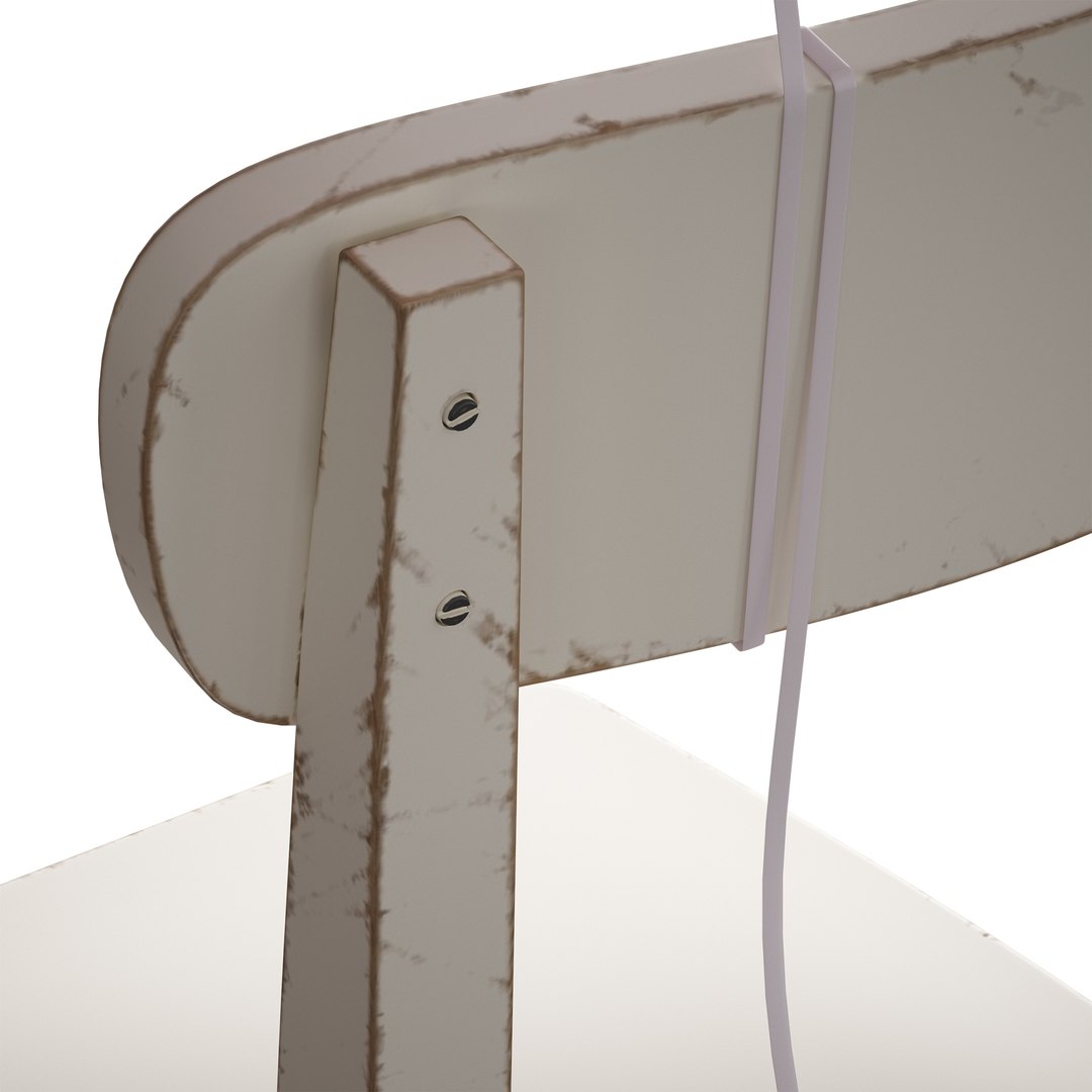 White Wooden Chair With Balloon 3D Model - TurboSquid 2166424