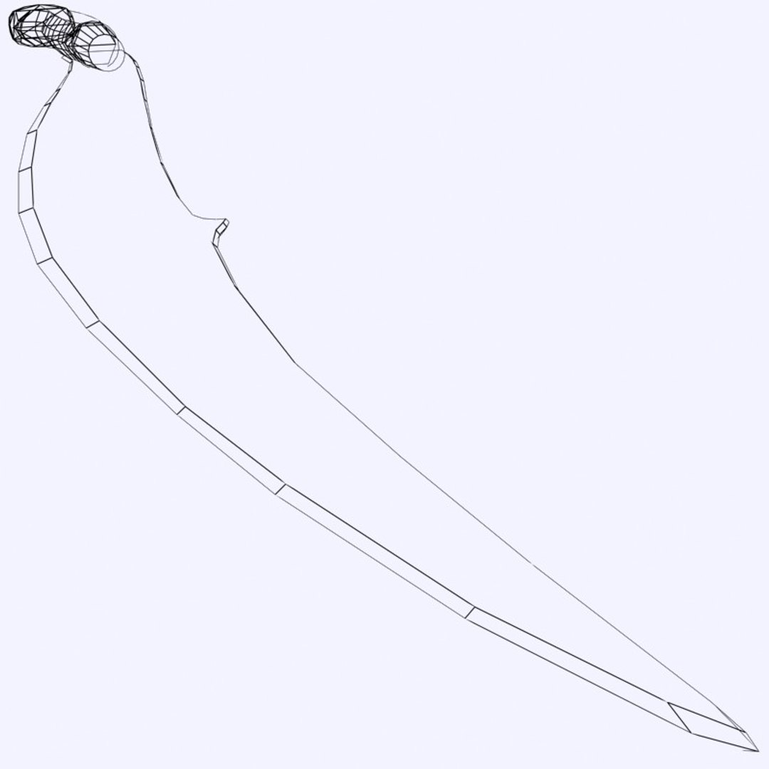 Steel Blade Bolo Knife 3d Model