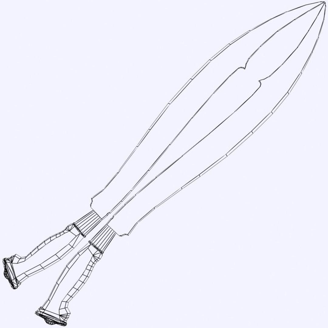 Steel Blade Bolo Knife 3d Model