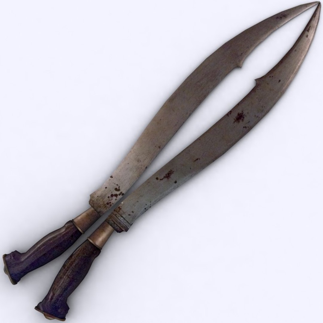 Steel Blade Bolo Knife 3d Model