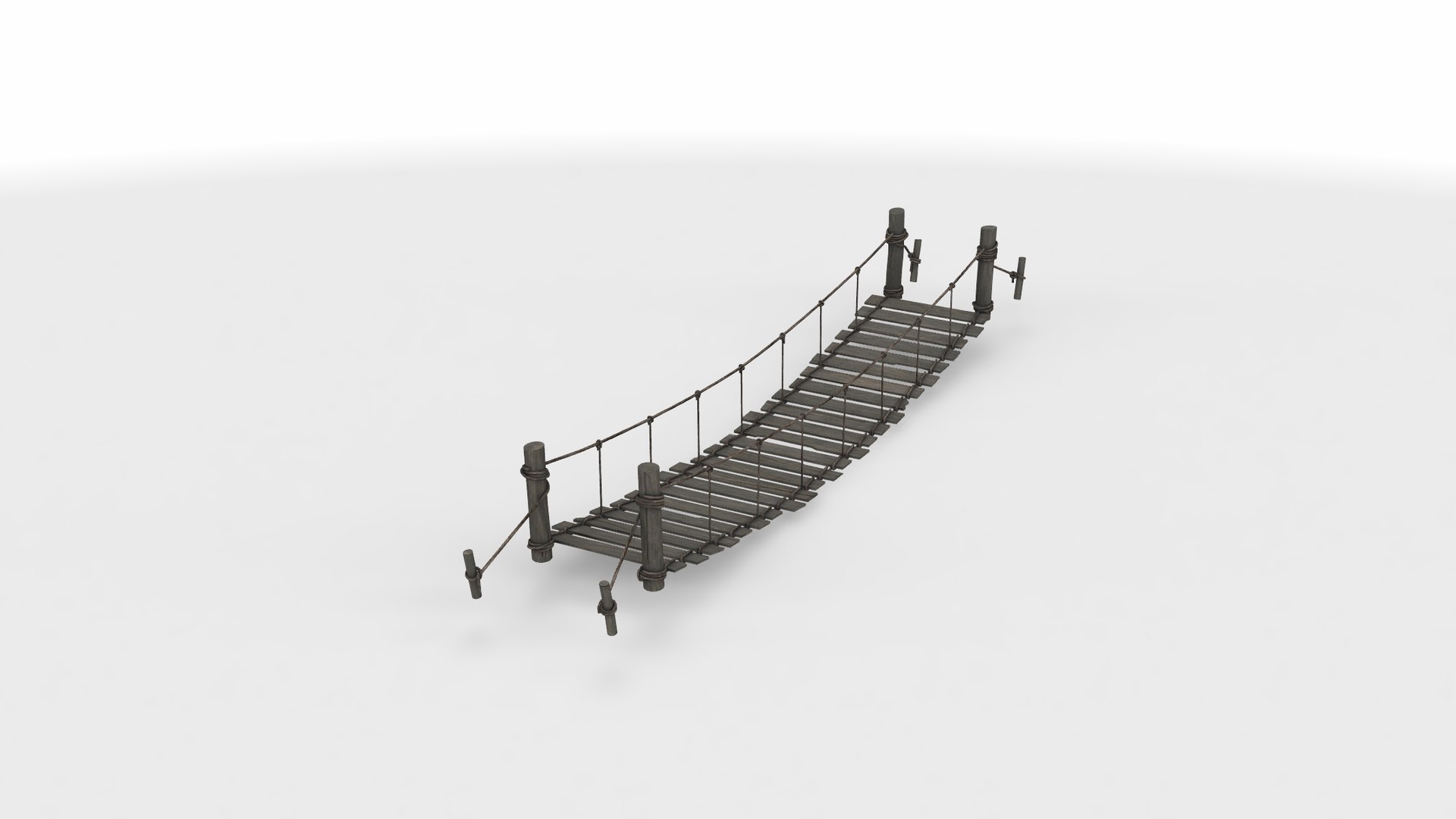3D Model Rope Bridge 01 - TurboSquid 2307134
