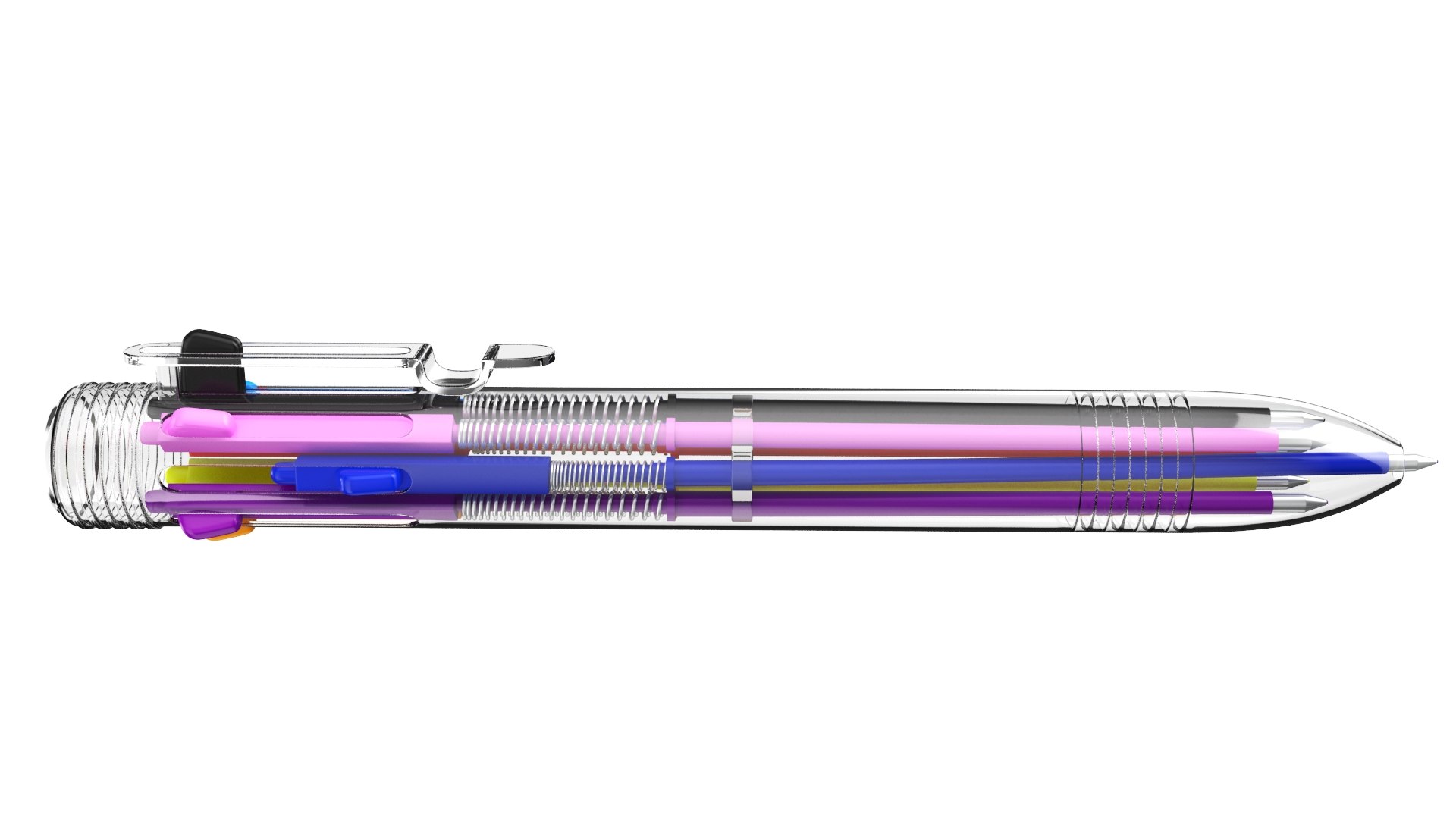 3D Multicolor Ballpoint Pen - TurboSquid 1802508