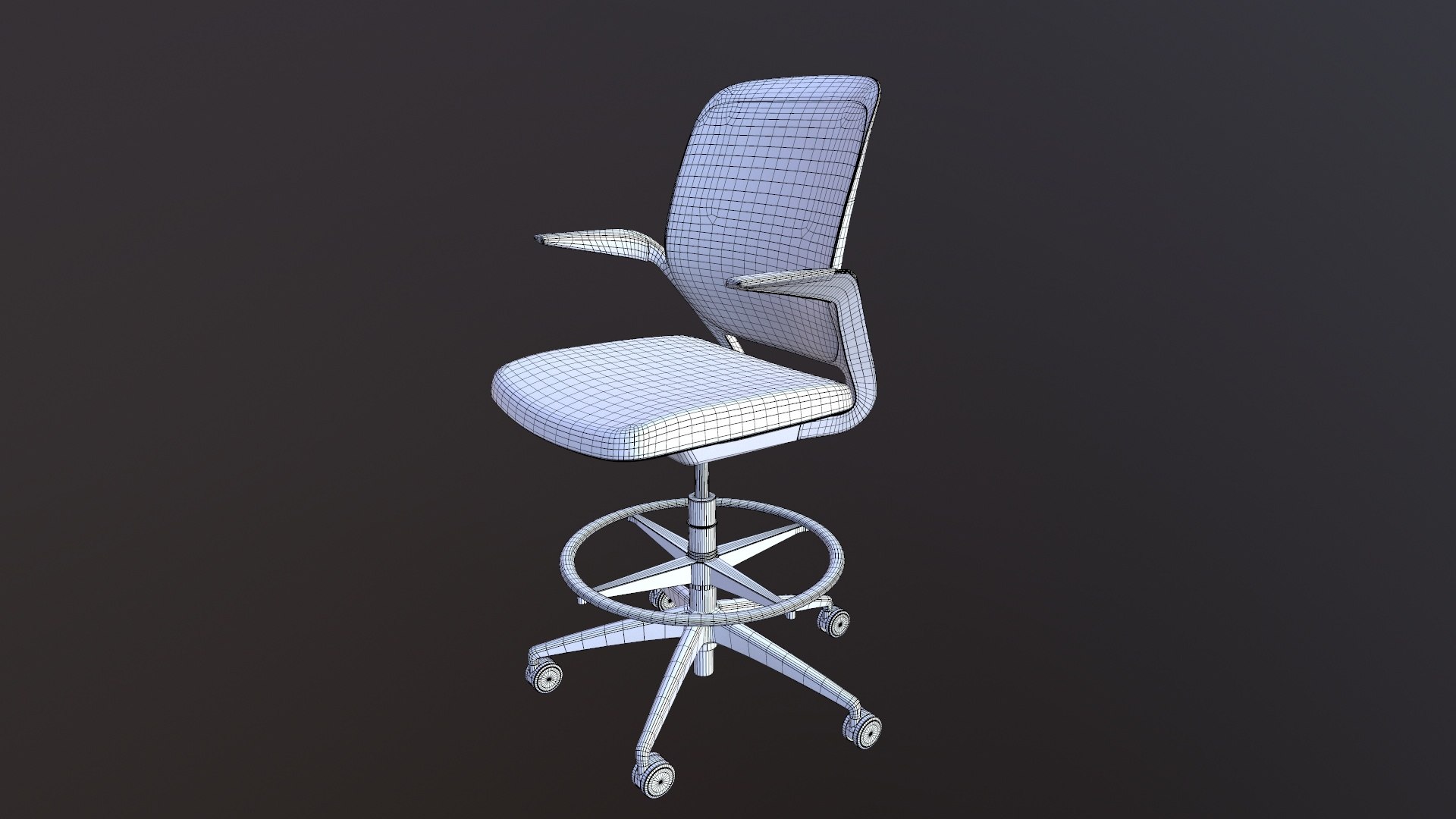 Padded Office Chair 3D Model - TurboSquid 2178712