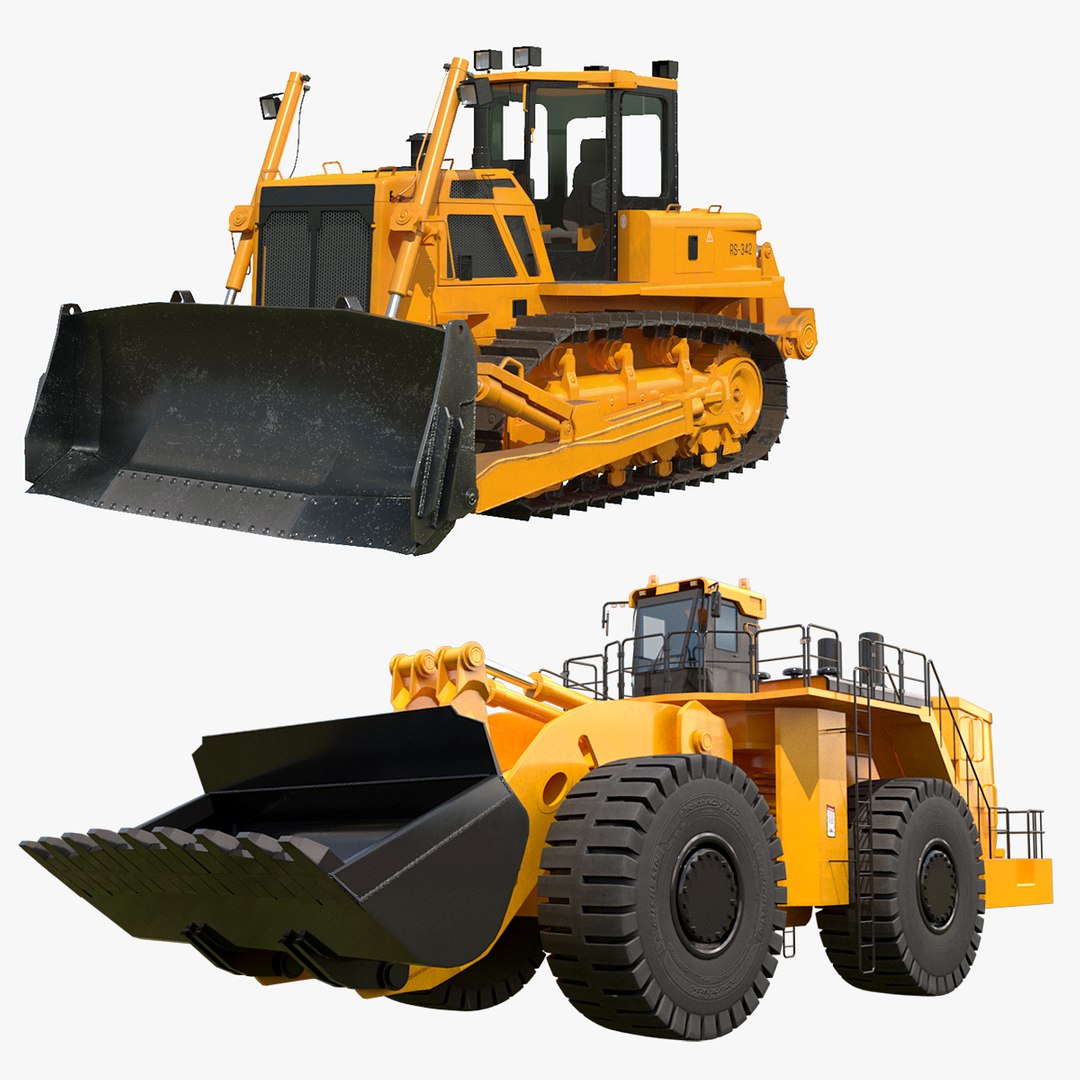 3D model Bulldozer and Heavy Loader PBR Collection - TurboSquid 2064138