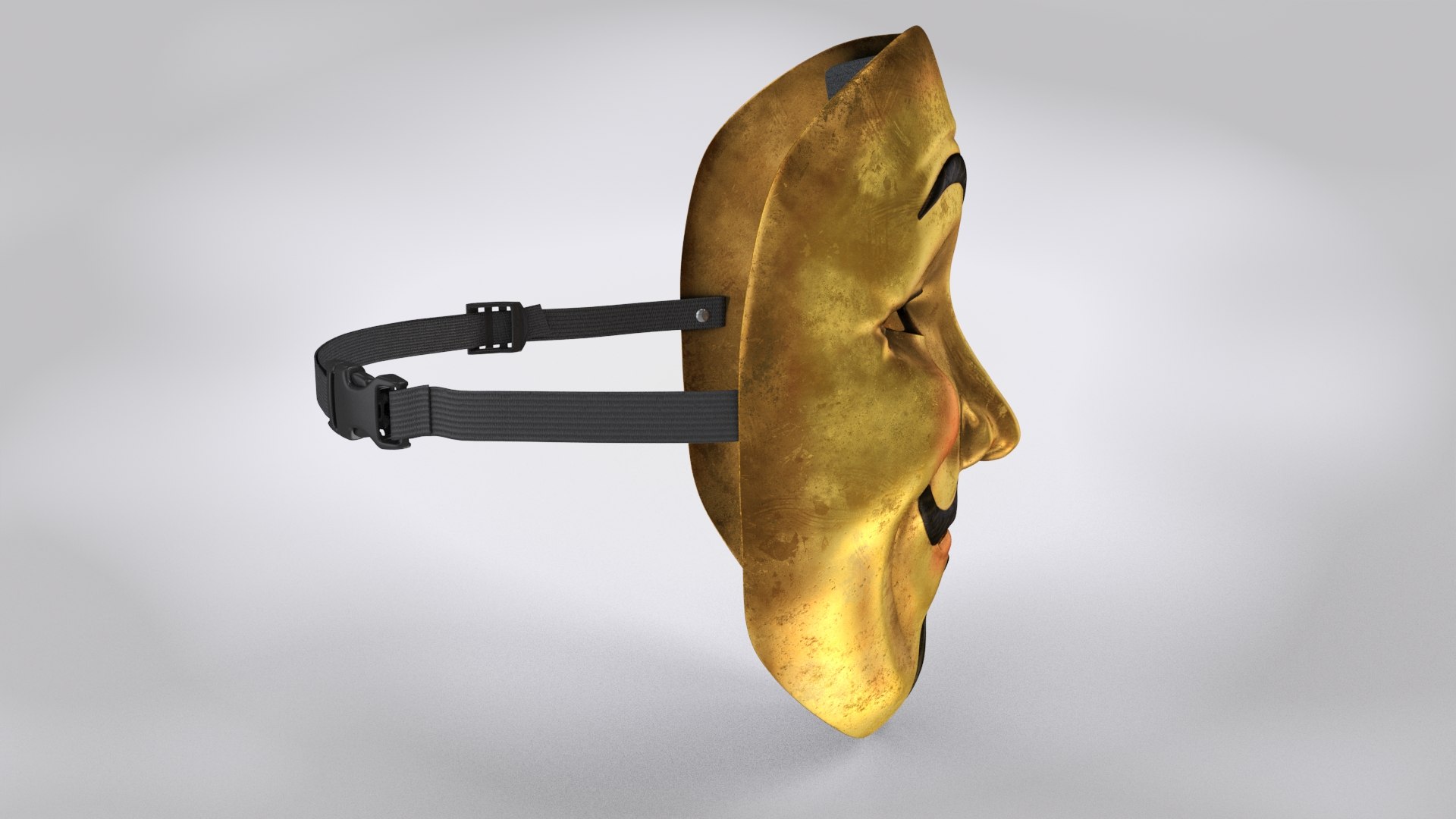 3D Golden V Model - TurboSquid 1701496